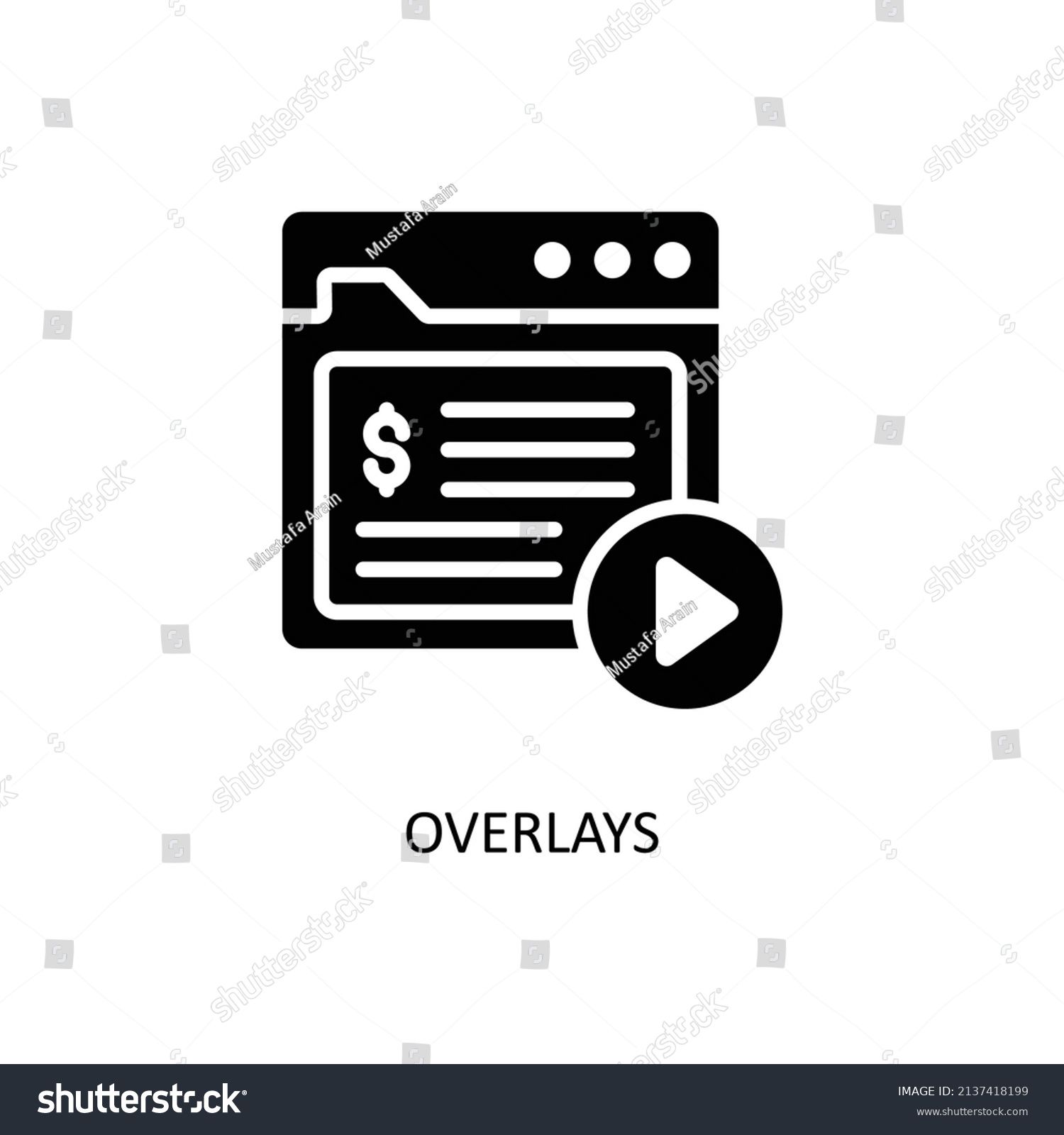 Overlays Vector Solid Icons Your Digital Stock Vector (Royalty Free ...