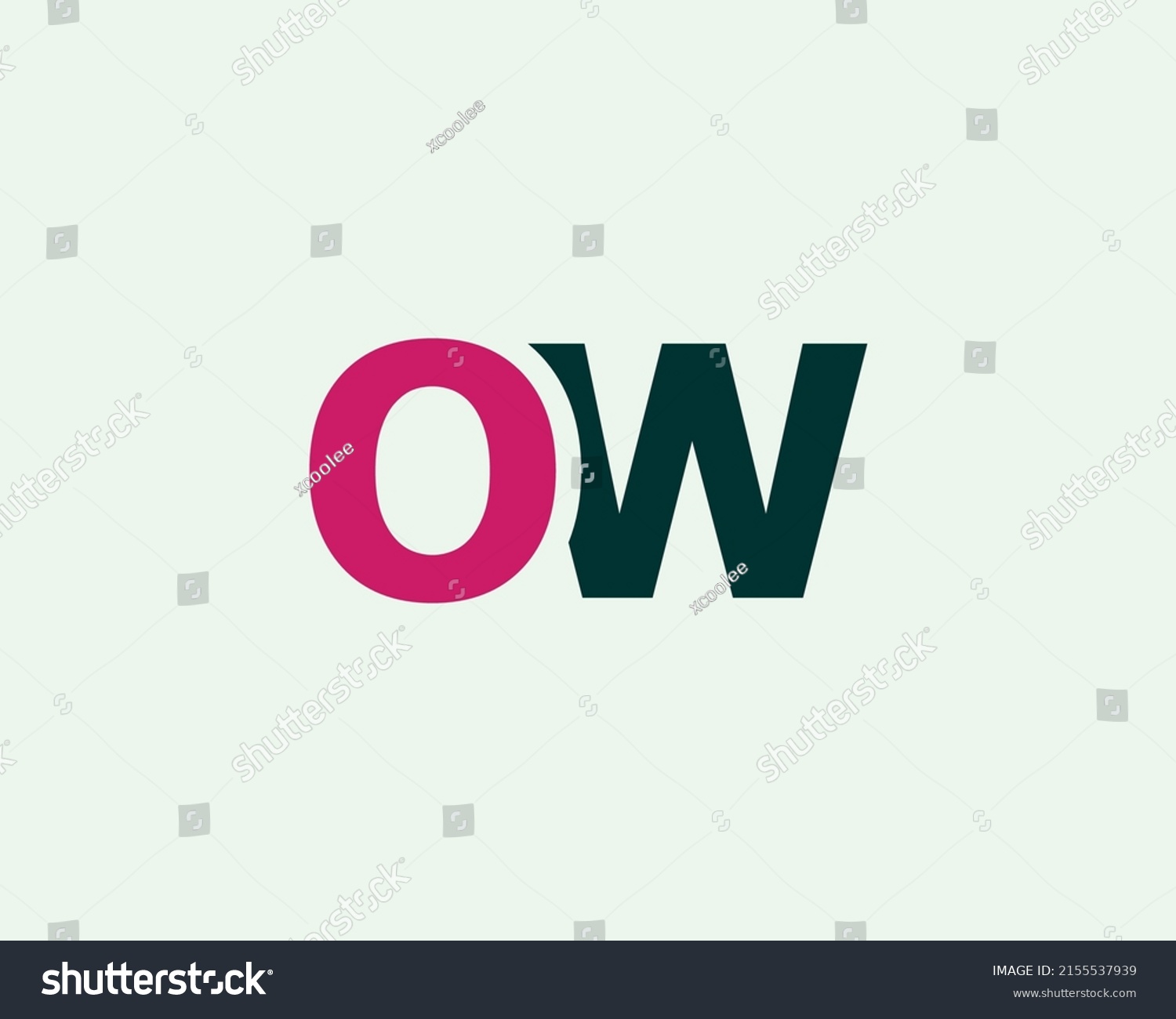 Ow Logo Design Vector Template Stock Vector (Royalty Free) 2155537939 ...