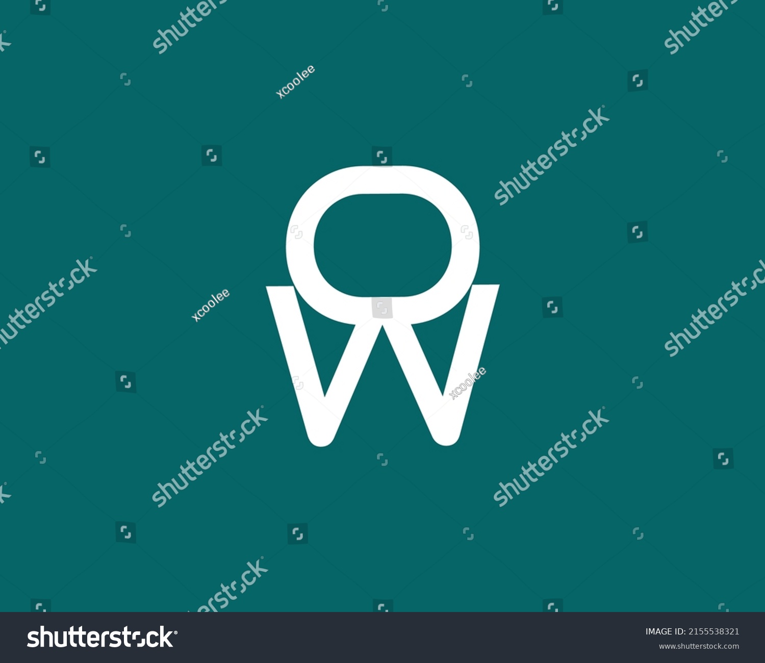 Ow Wo Logo Design Vector Template Stock Vector (Royalty Free ...