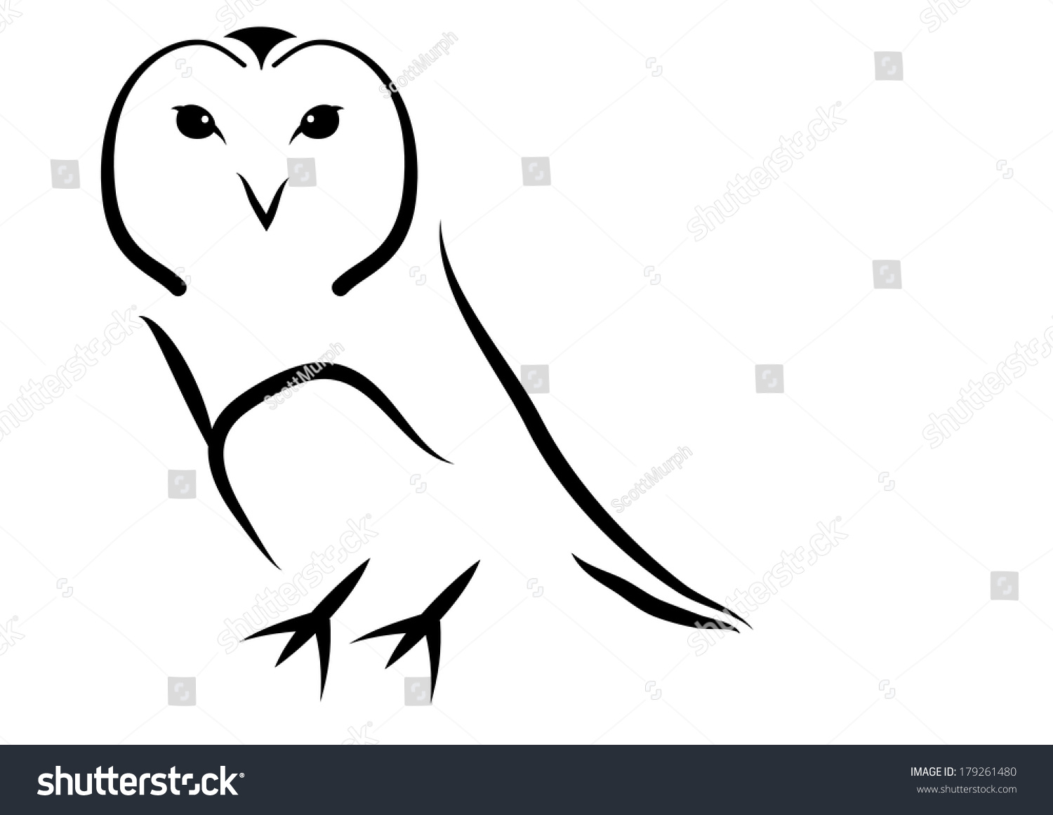 Owl Illustration Vector Stock Vector (Royalty Free) 179261480 ...