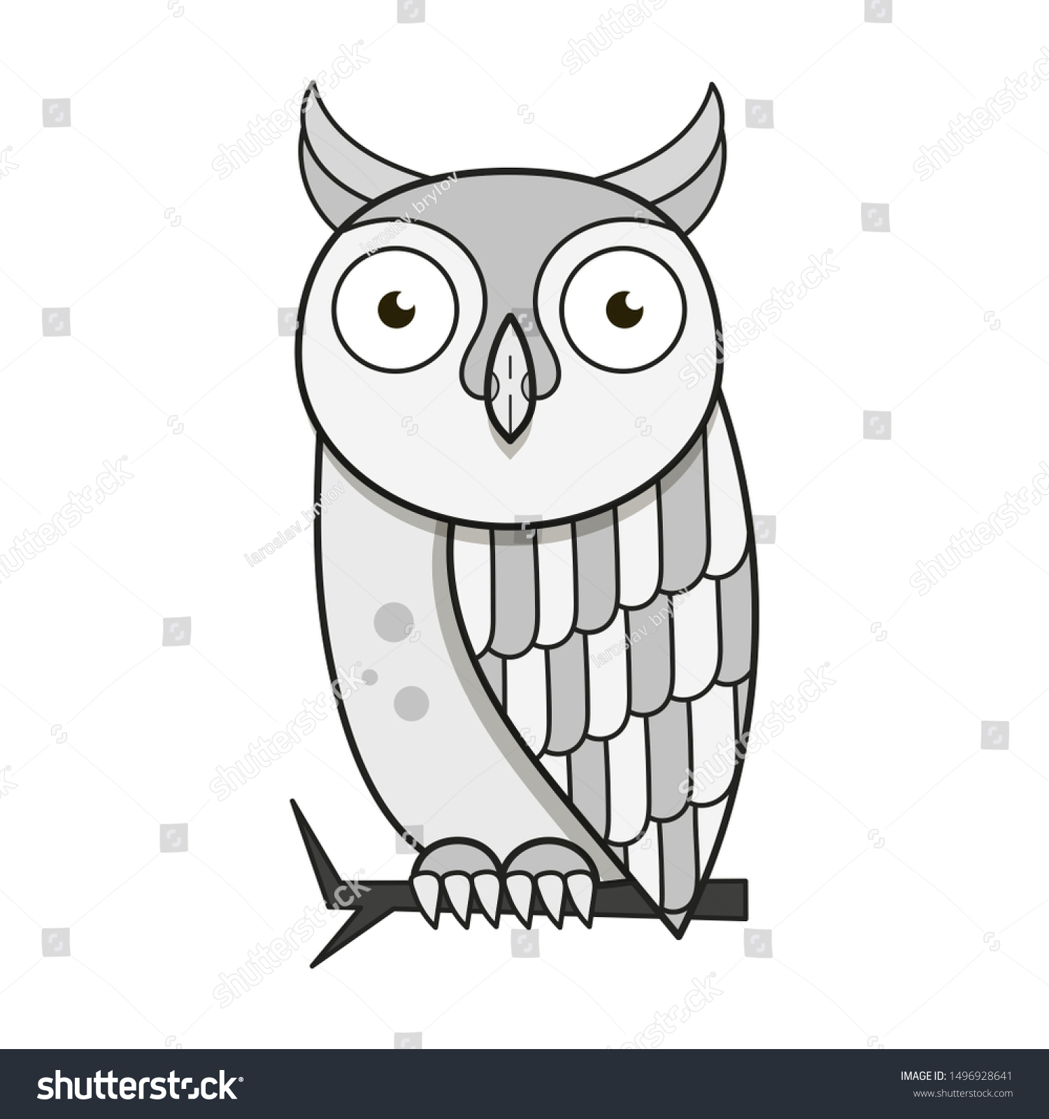 Owl Abstract Style Vector Template Vector Stock Vector (Royalty Free ...