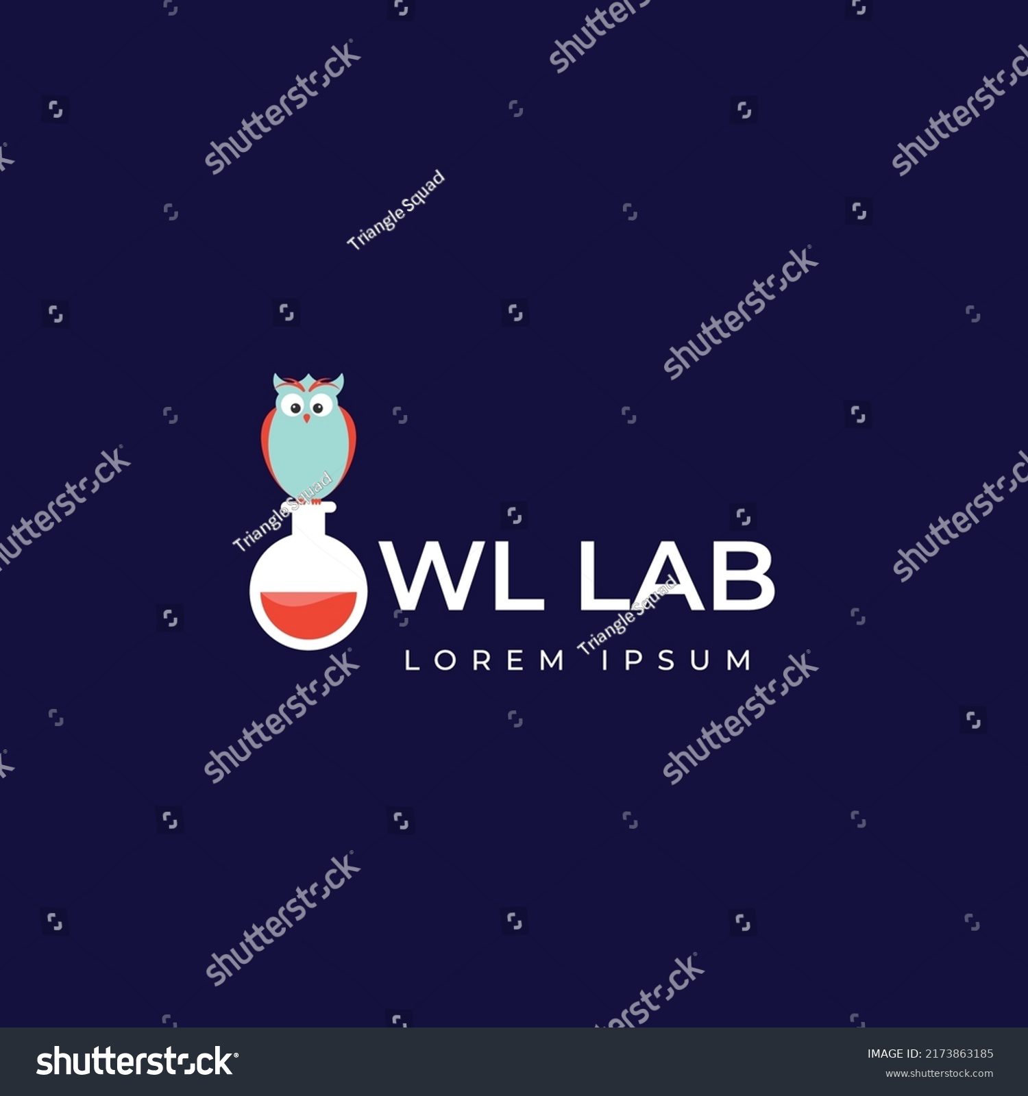 Owl Lab Logo Design Template Stock Vector (Royalty Free) 2173863185 ...