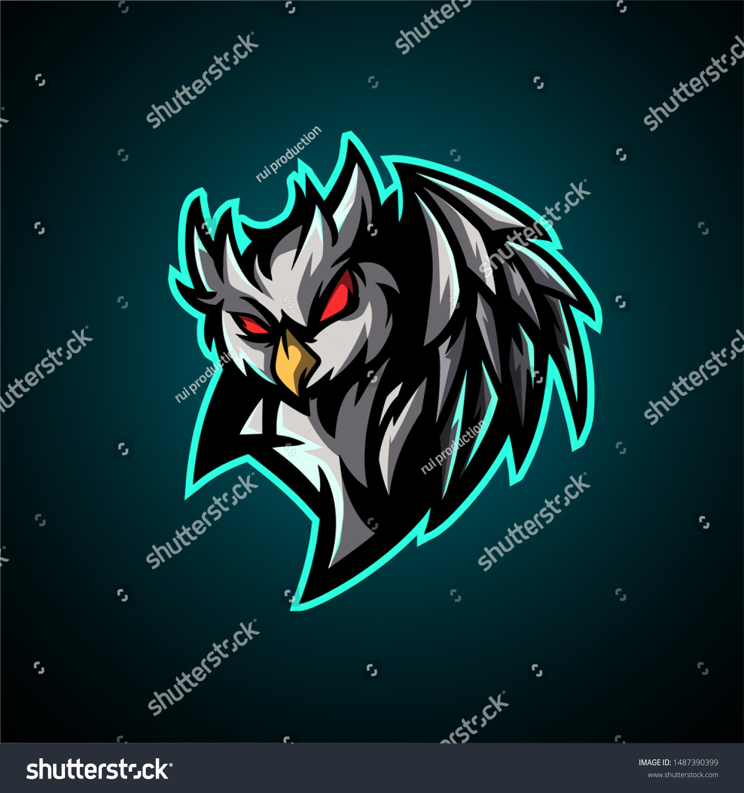 Owl Mascot Logo Design Vector Stock Vector (Royalty Free) 1487390399 ...