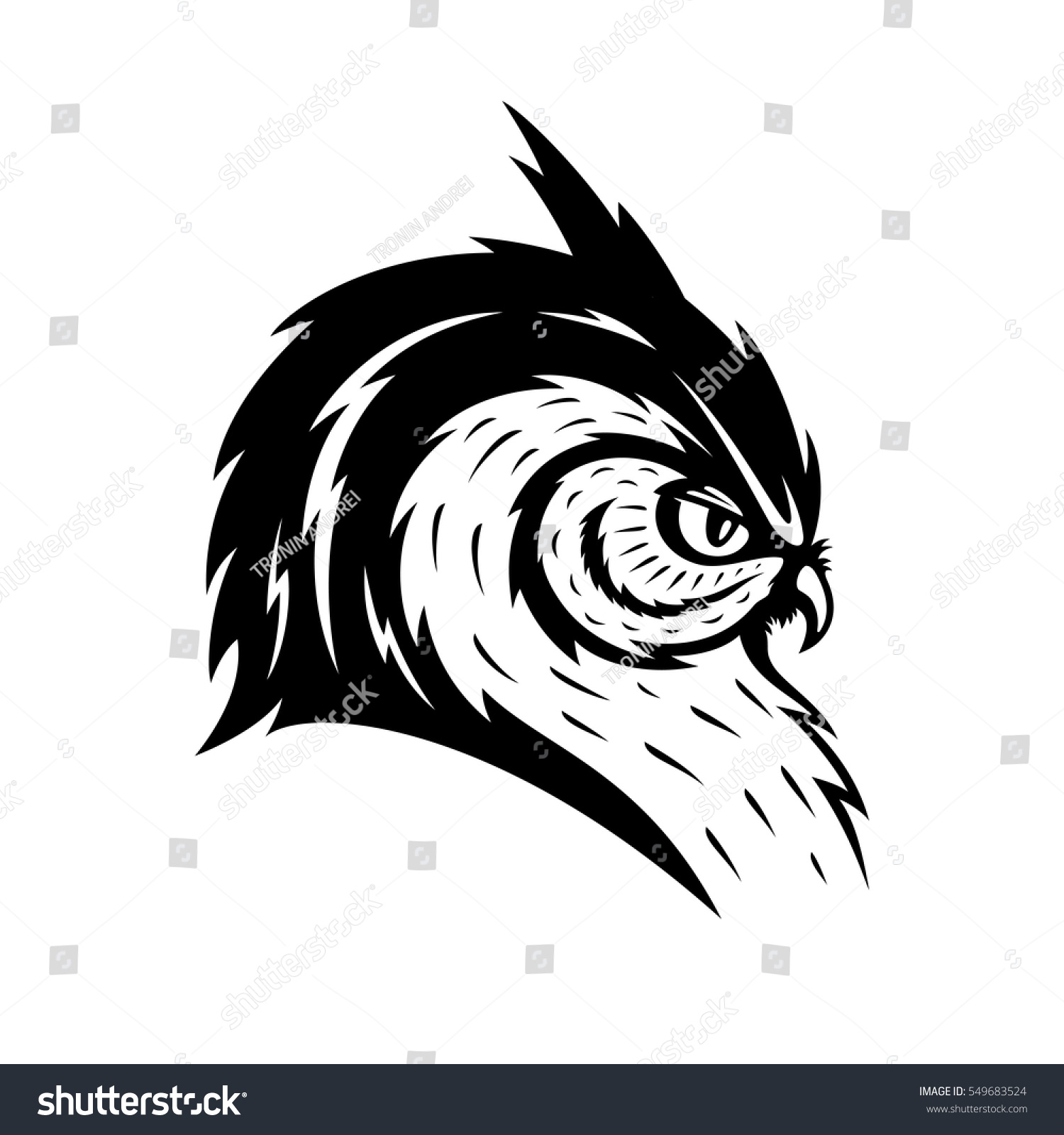 696 Owl profile Stock Vectors, Images & Vector Art | Shutterstock