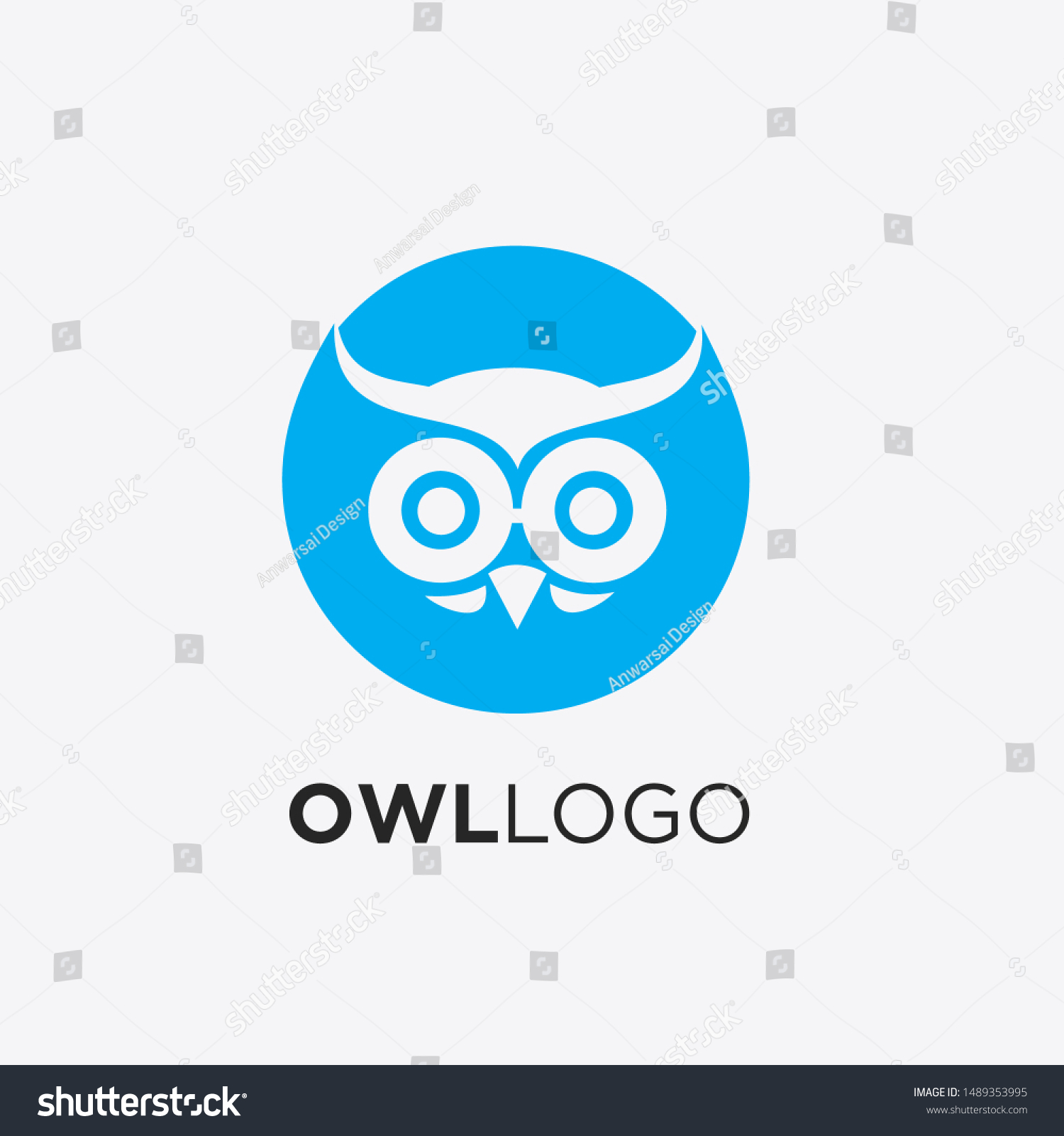 Owl Vector Logo Design Template Stock Vector (Royalty Free) 1489353995 ...