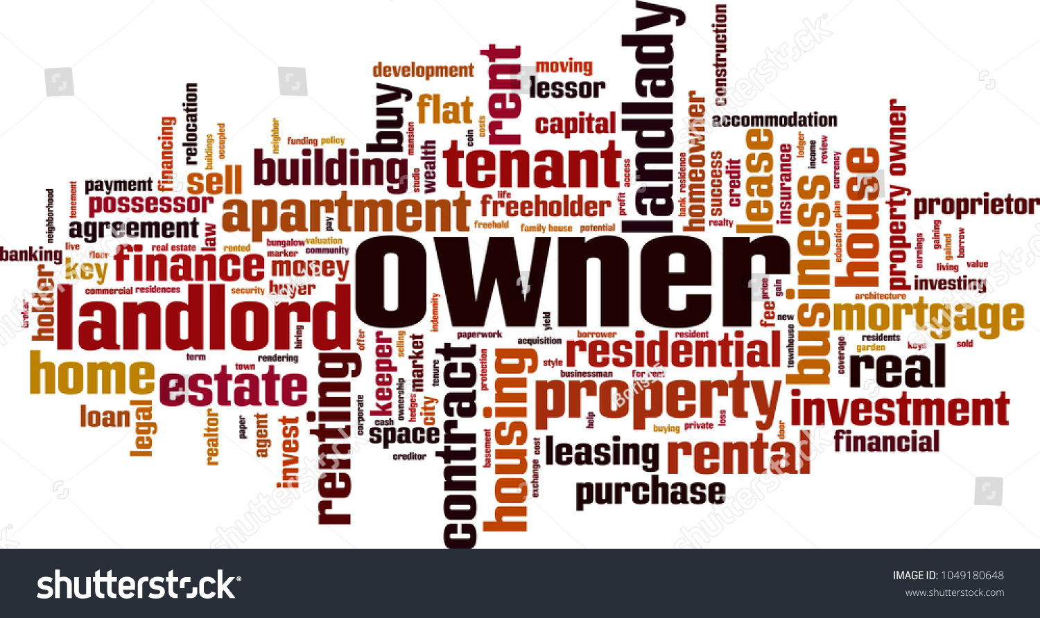 Owner Word Cloud Concept Vector Illustration: เวกเตอร์สต็อก (ปลอดค่า ...