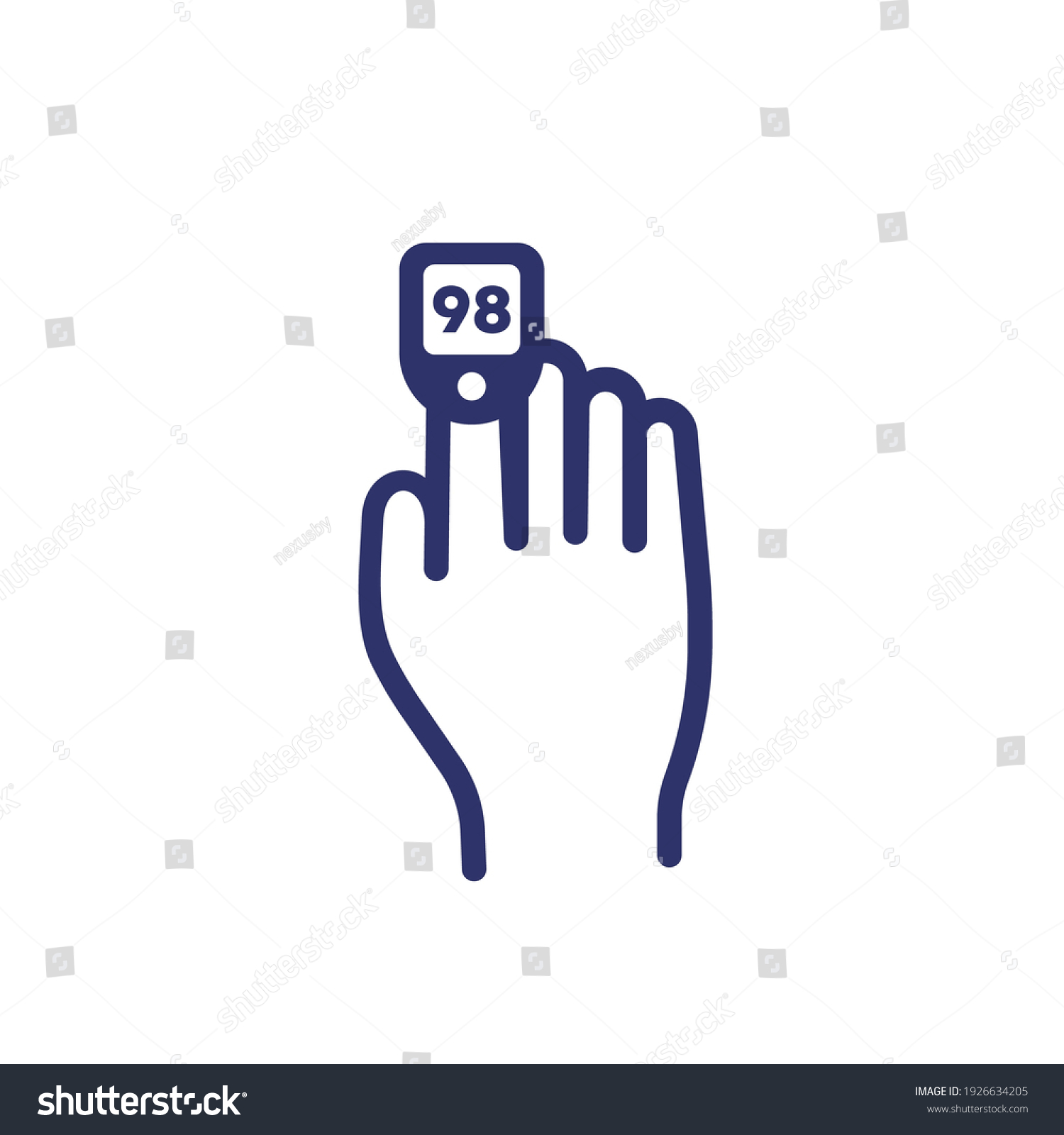 Oximeter Icon Oxygen Saturation Control: เวกเตอร์สต็อก (ปลอดค่า ...