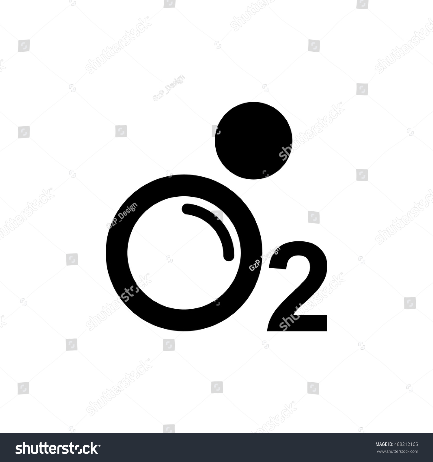 Oxygen O2 Icon Vector Illustration Stock Vector (Royalty Free) 488212165
