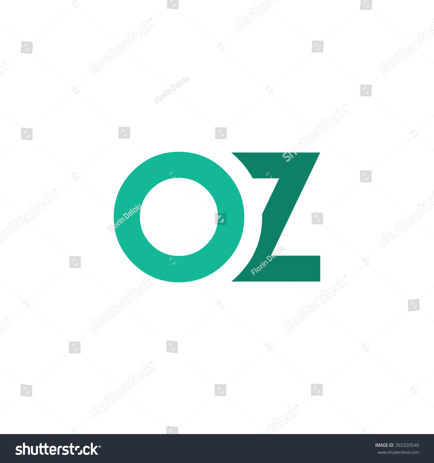 Oz Letter Logo Stock Vector (Royalty Free) 392320540 | Shutterstock