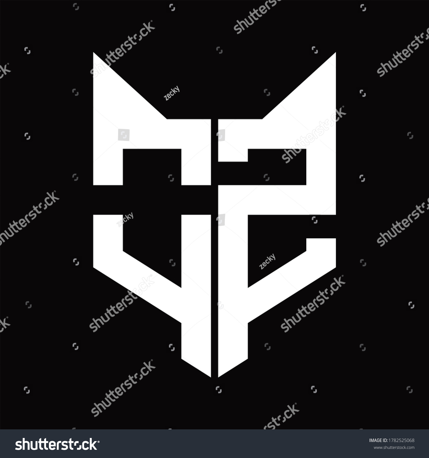 Oz Logo Monogram Fox Head Shape Stock Vector (Royalty Free) 1782525068 ...