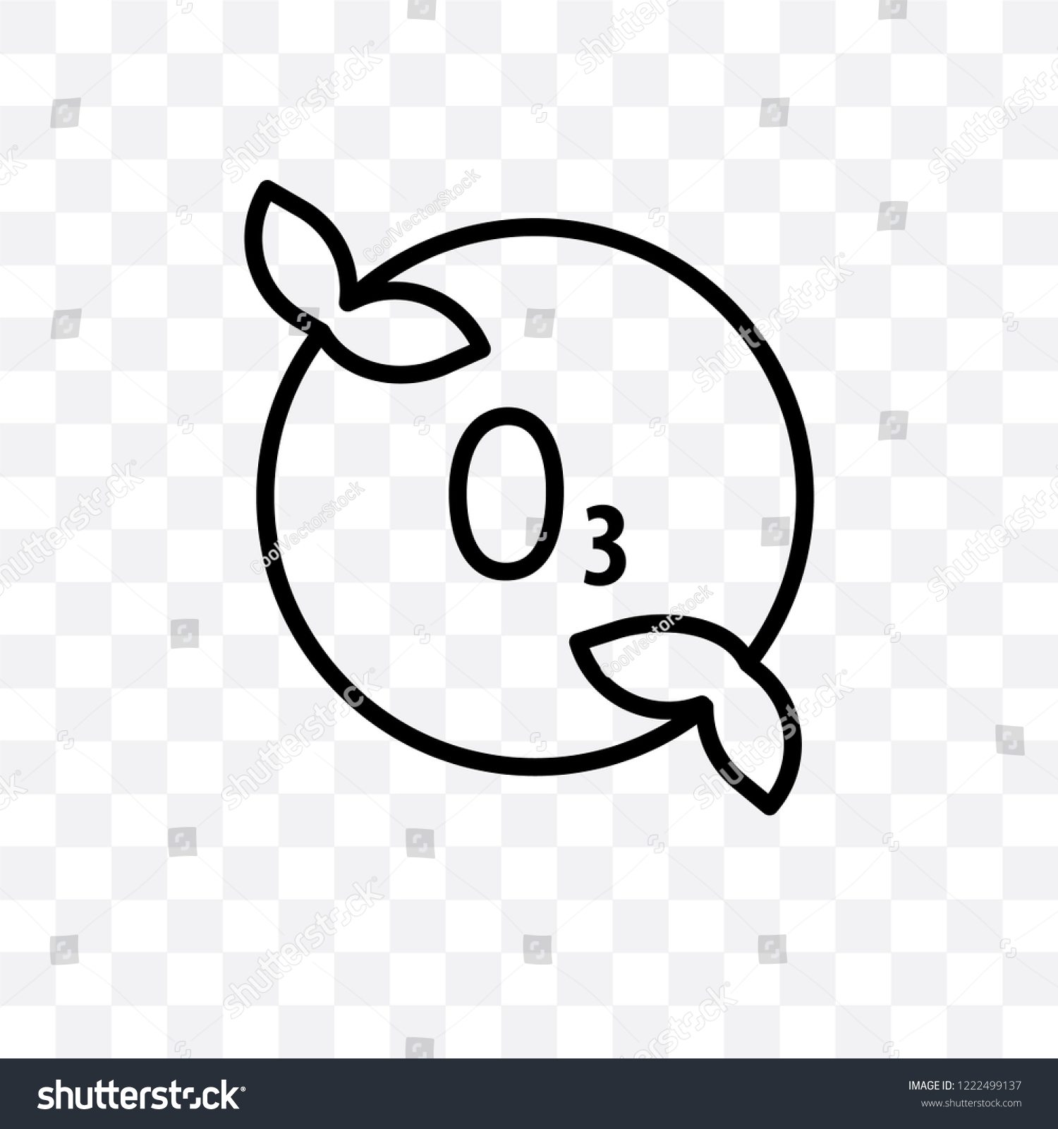 Ozone Layer Vector Linear Icon Isolated Stock Vector (Royalty Free ...