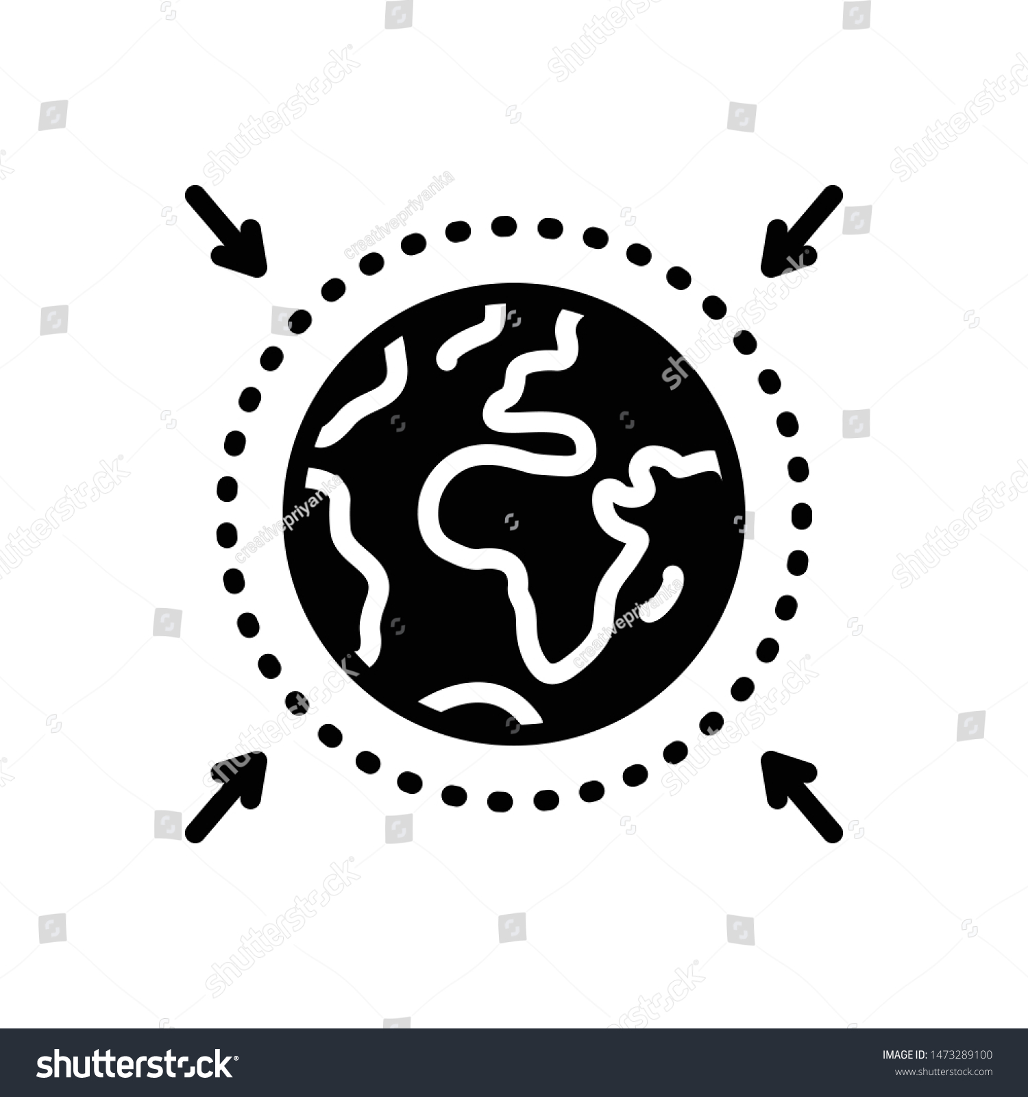 Ozone Vector Black Icon Stock Vector (Royalty Free) 1473289100 ...