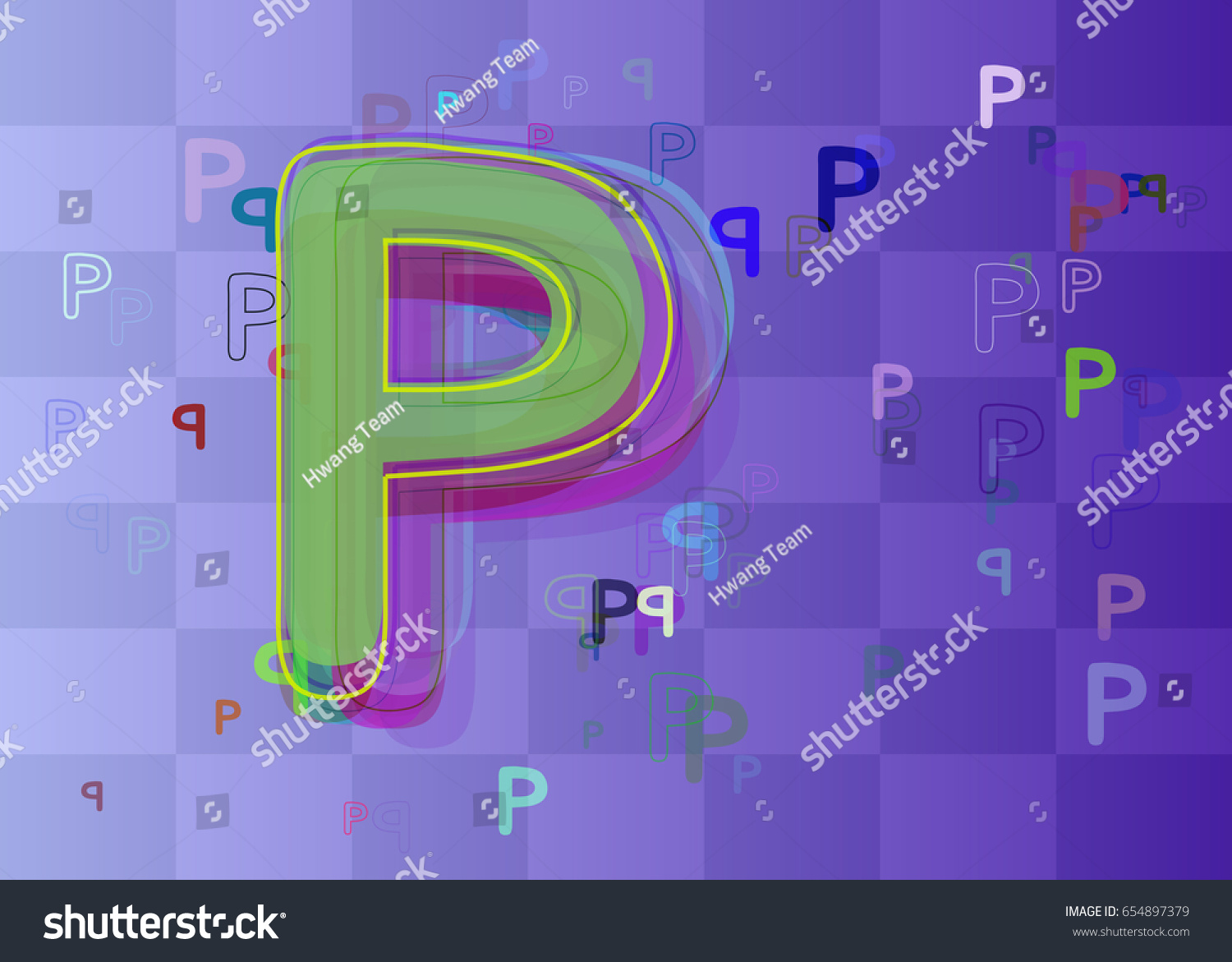 P Alphabet Texture Design Stock Vector (Royalty Free) 654897379 ...