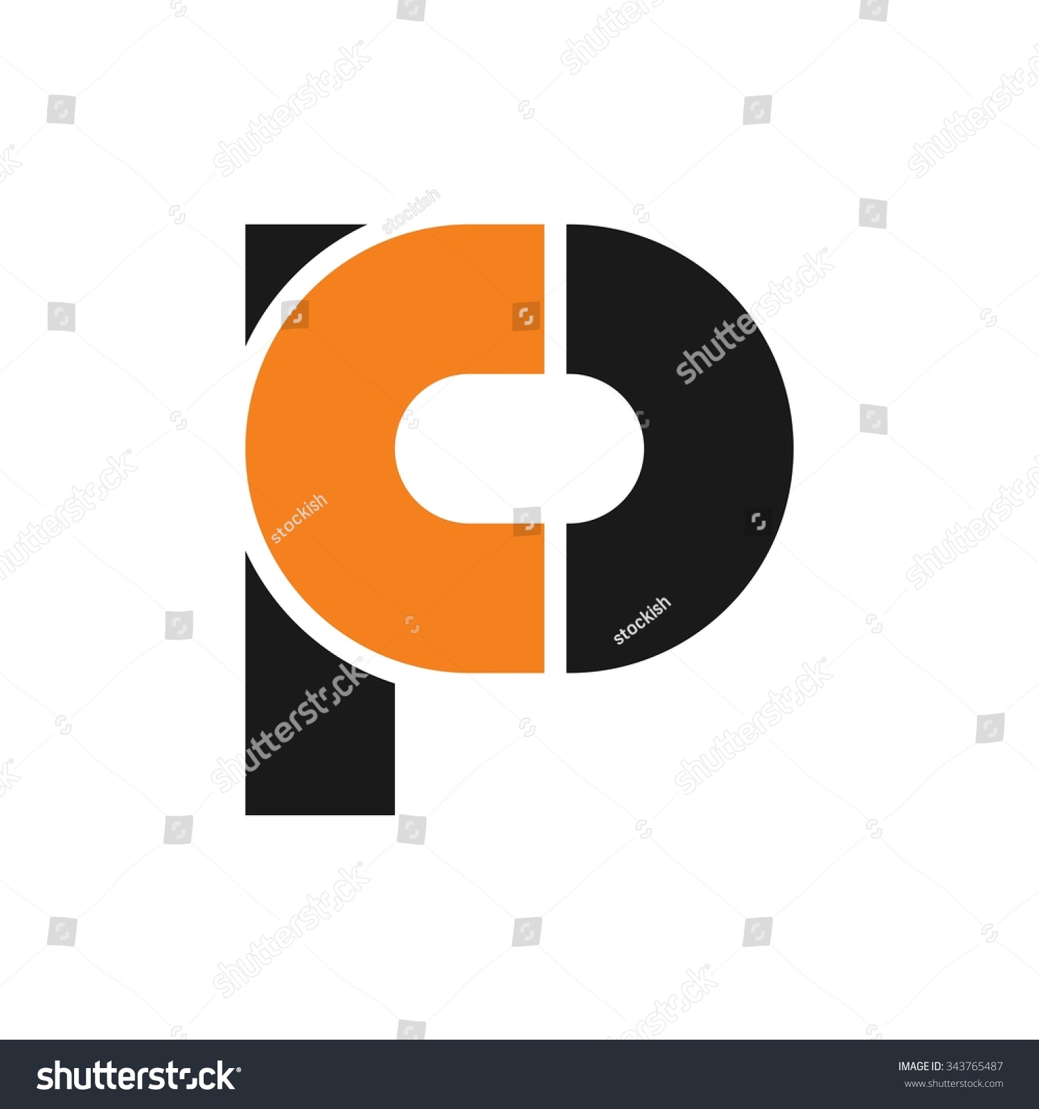P C Logo Vector Stock Vector (Royalty Free) 343765487