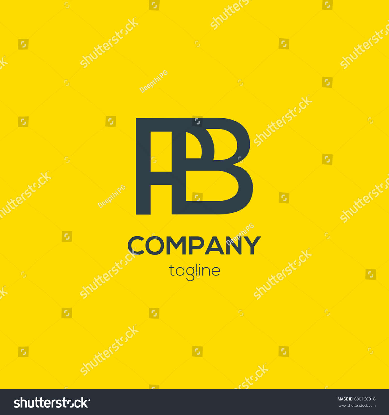 P B Letter Logo Design Vector Stock Vector (Royalty Free) 600160016 ...