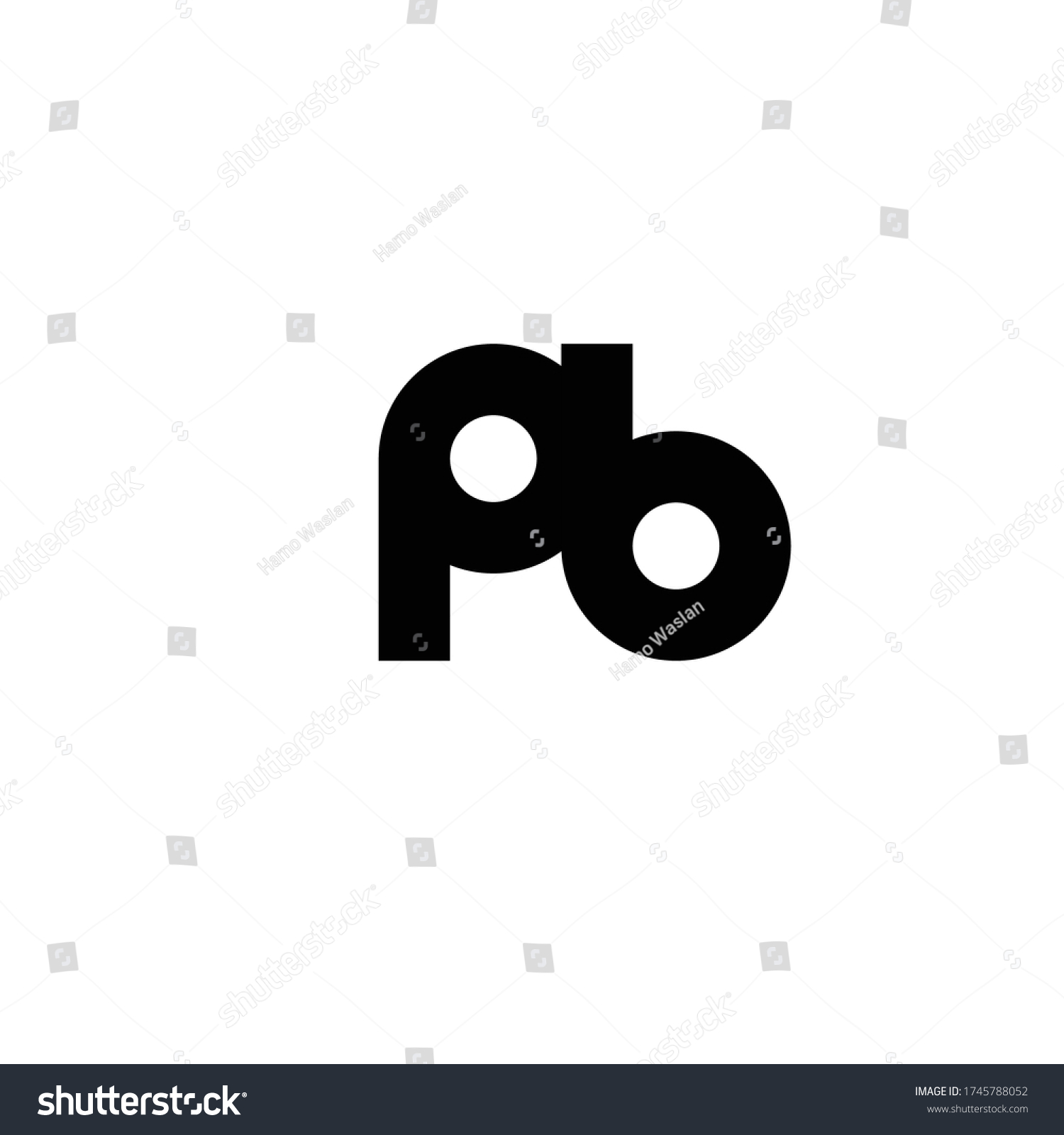 P B Letter Vector Logo Stock Vector (Royalty Free) 1745788052 ...