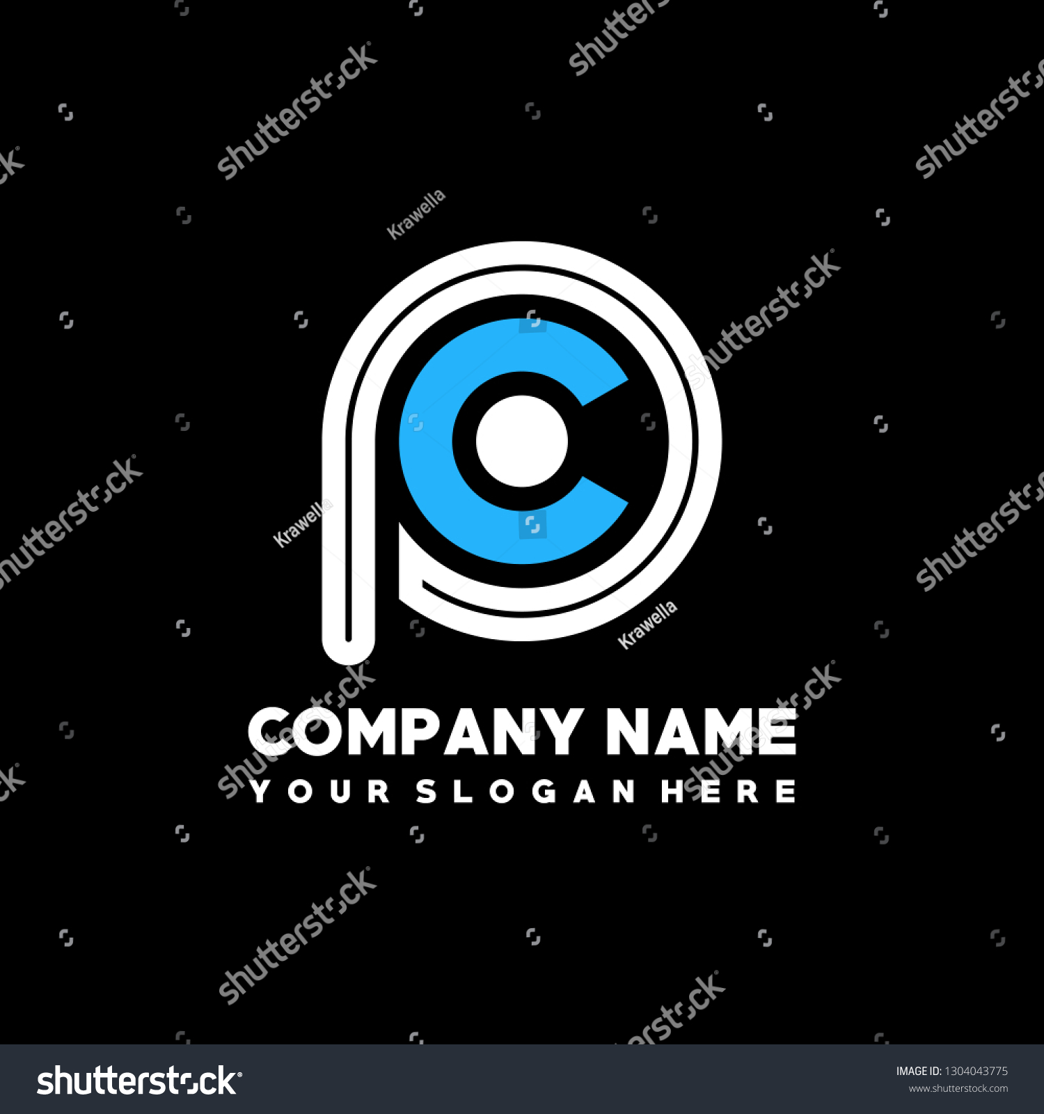 P C Initial Letter Modern Logo Stock Vector (Royalty Free) 1304043775 ...