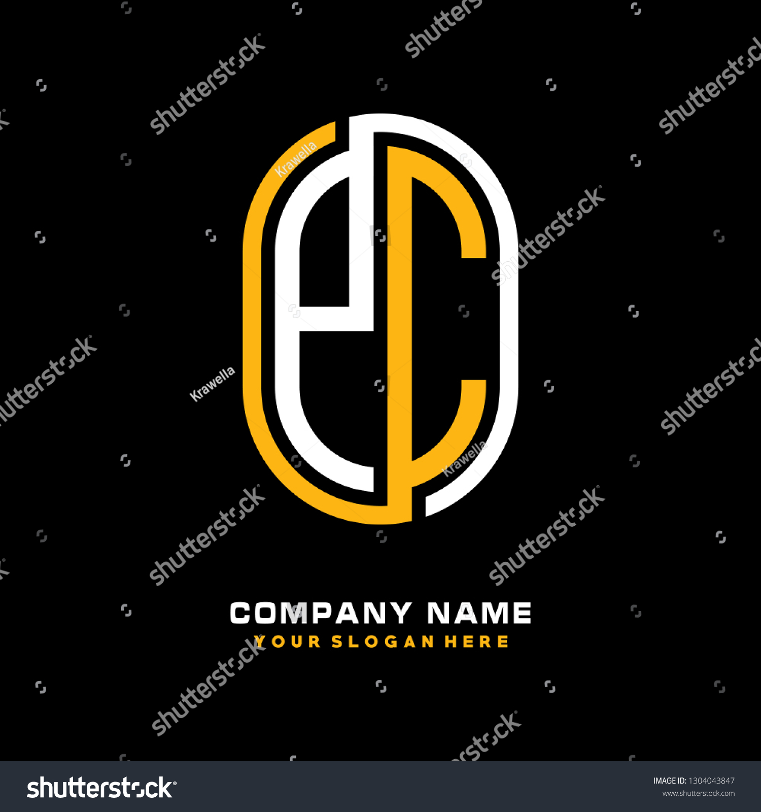 P C Initial Letter Modern Logo Stock Vector (Royalty Free) 1304043847 ...