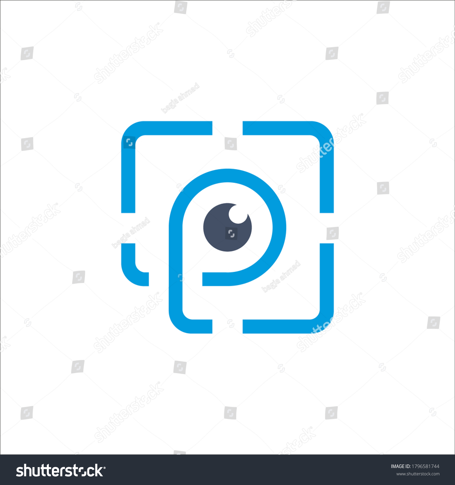 P Camera Logo Design Vector Sign Stock Vector (Royalty Free) 1796581744