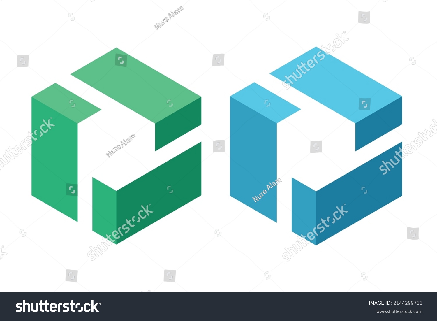P Cube Logo Vector Icon Symbol Stock Vector (Royalty Free) 2144299711 ...