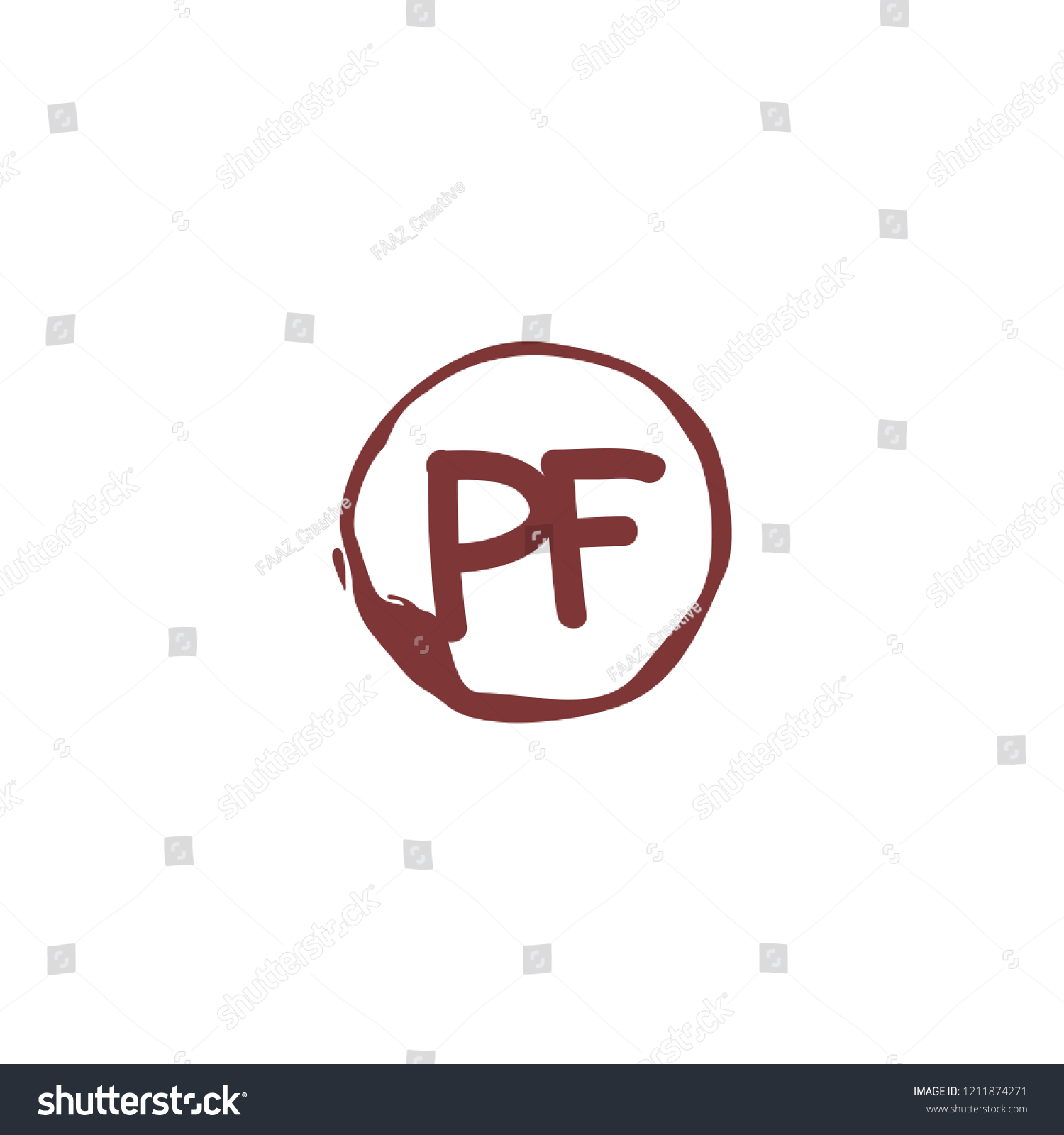 P F Pf Initial Abstract Logo Stock Vector (Royalty Free) 1211874271 ...