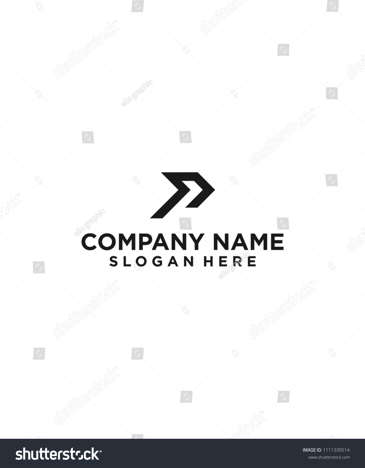 P Fast Logo Stock Vector (Royalty Free) 1111339514