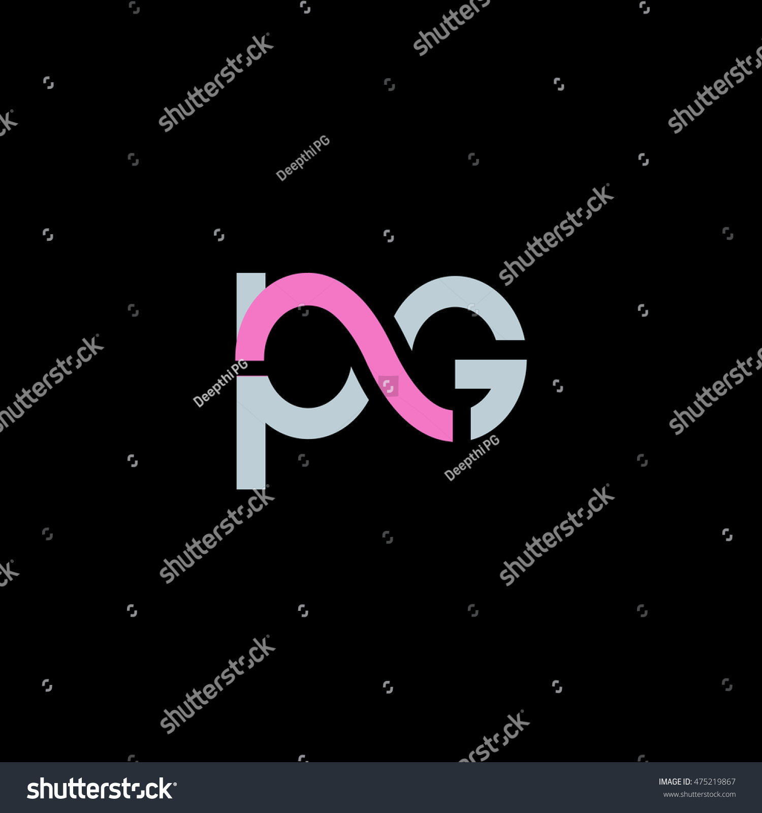 P G Letter Logo Vector Stock Vector (Royalty Free) 475219867