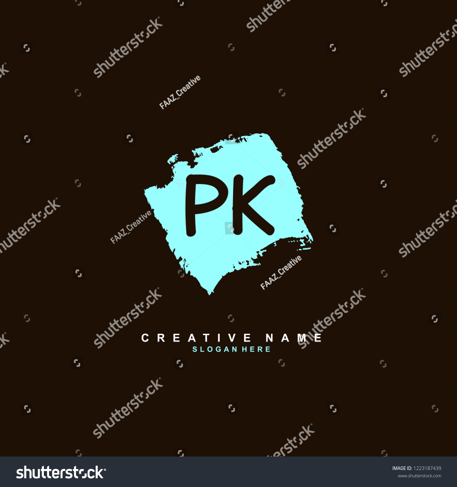 P K Pk Initial Logo Template Stock Vector (Royalty Free) 1223187439 ...