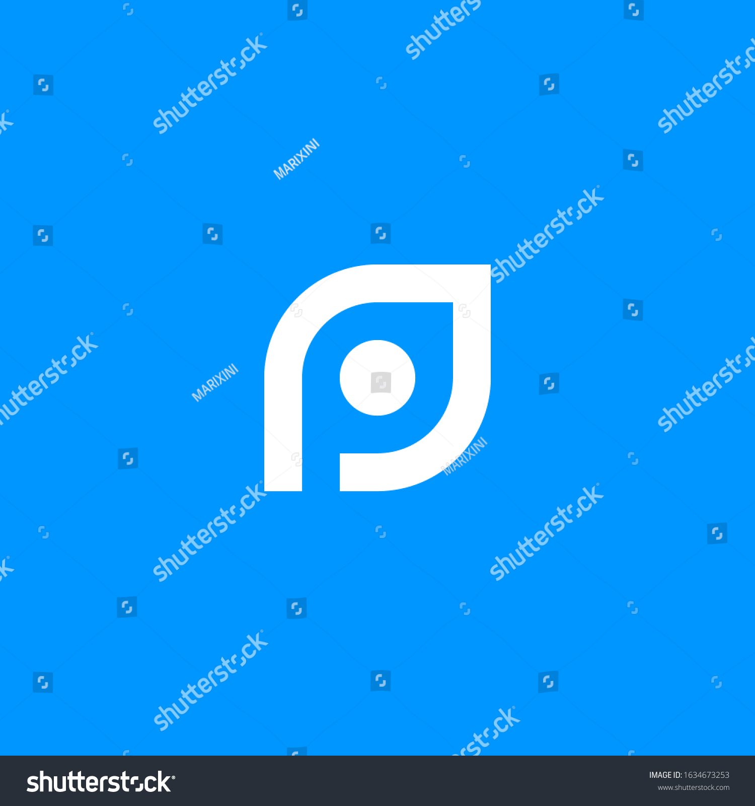 P Letter Initial Logo Eye Concept Stock Vector (Royalty Free ...