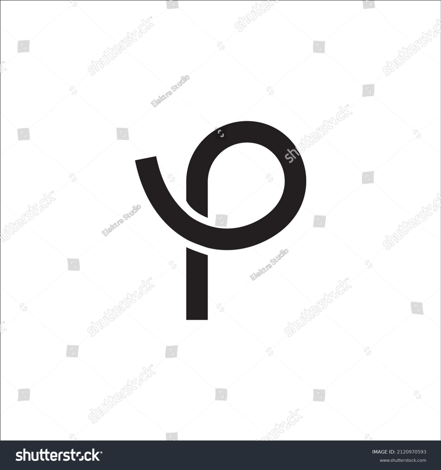P Logo On White Background Stock Vector (Royalty Free) 2120970593 ...