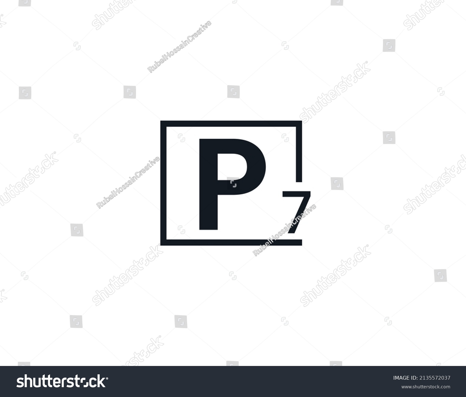 P7 7p Initial Letter Logo Stock Vector (Royalty Free) 2135572037 ...