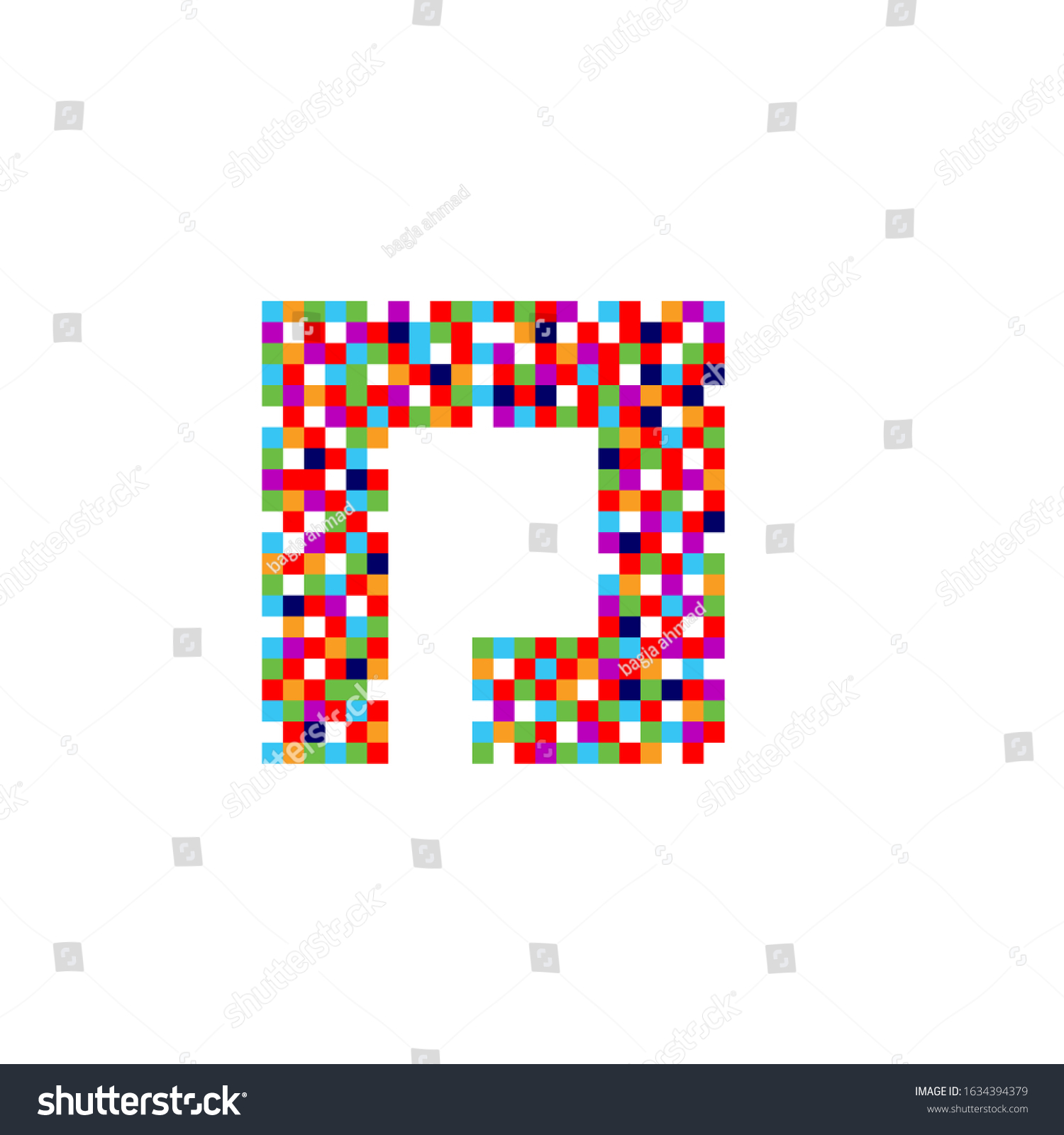 P Pixel Logo Design Vector Template Stock Vector (Royalty Free) 1634394379