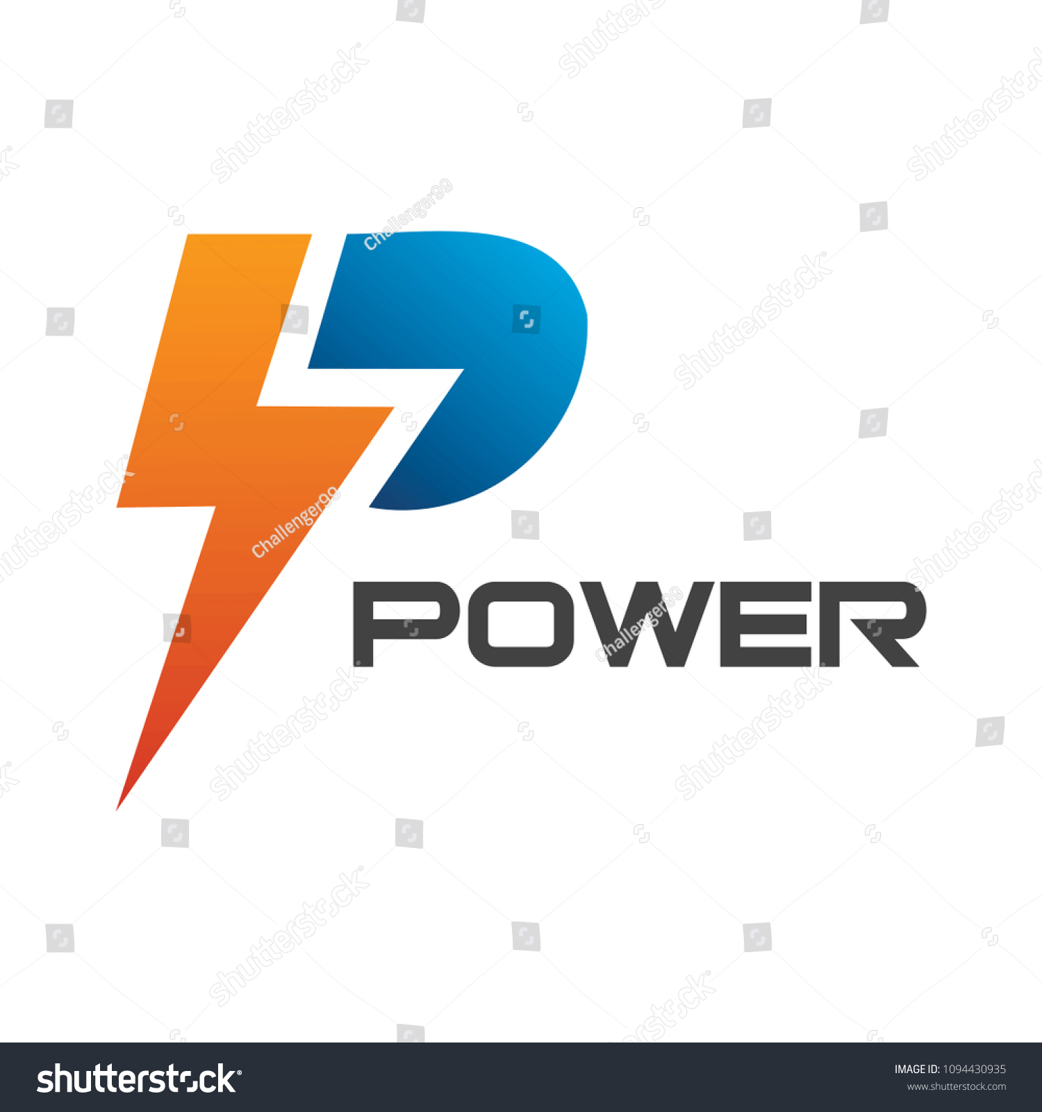P Power Logo Stock Vector (Royalty Free) 1094430935 | Shutterstock