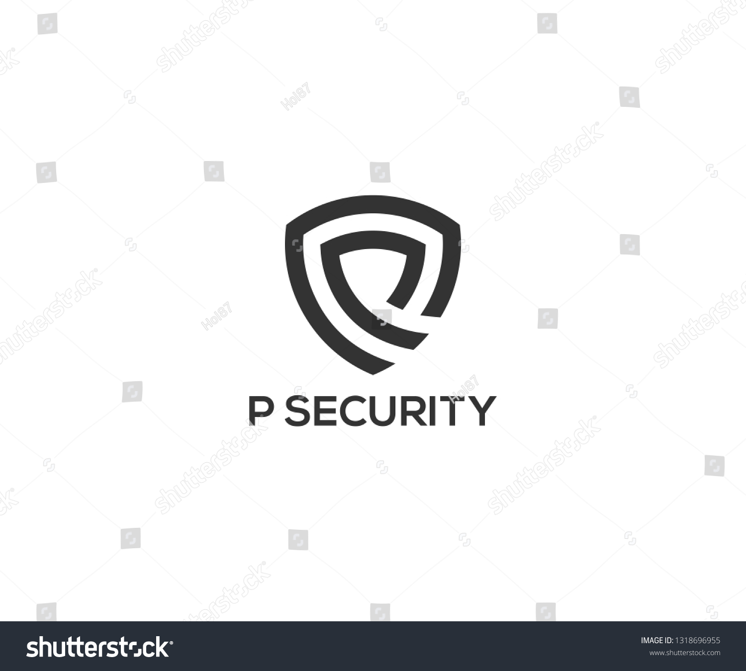 P Security Logo Stock Vector (Royalty Free) 1318696955 | Shutterstock