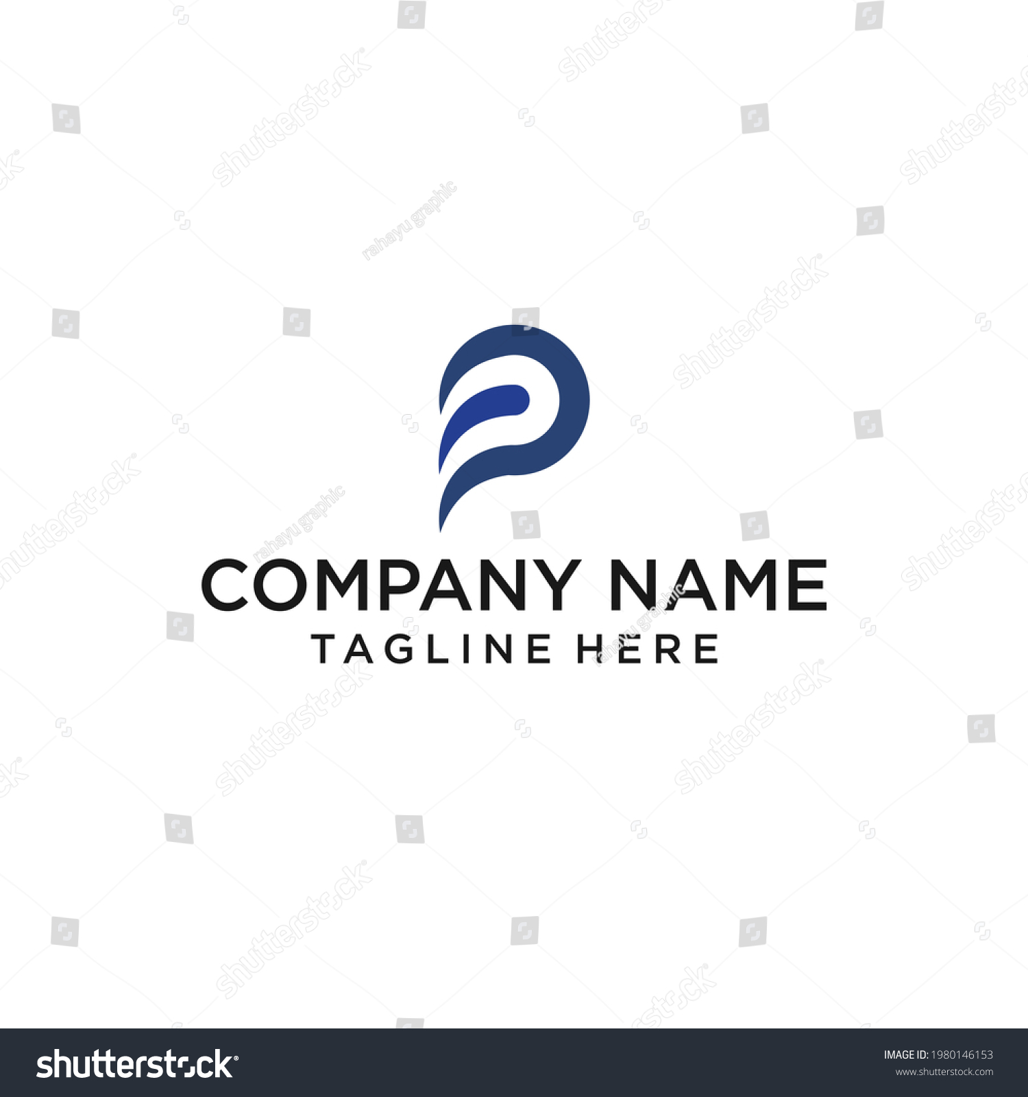 P Water Logo Design Vector Symbol Stock Vector (Royalty Free ...