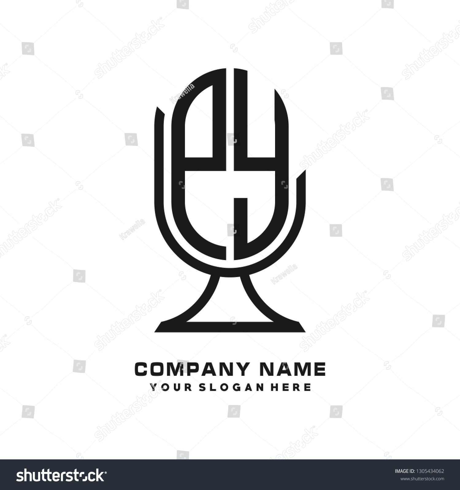 P Y Initial Letter Modern Logo Stock Vector (Royalty Free) 1305434062 ...