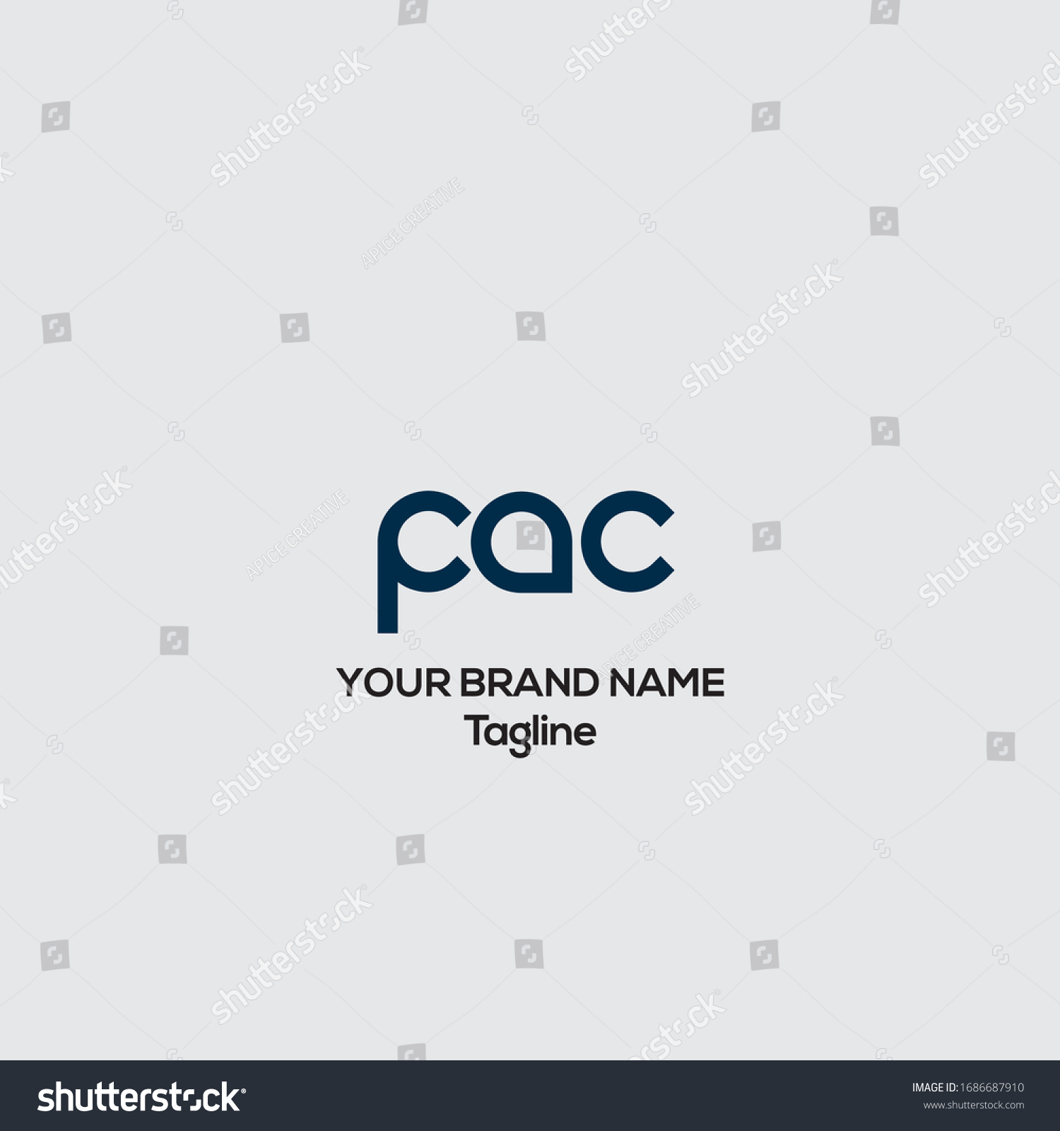 Pac Vector Logo Design Pac Creative: vetor stock (livre de direitos ...