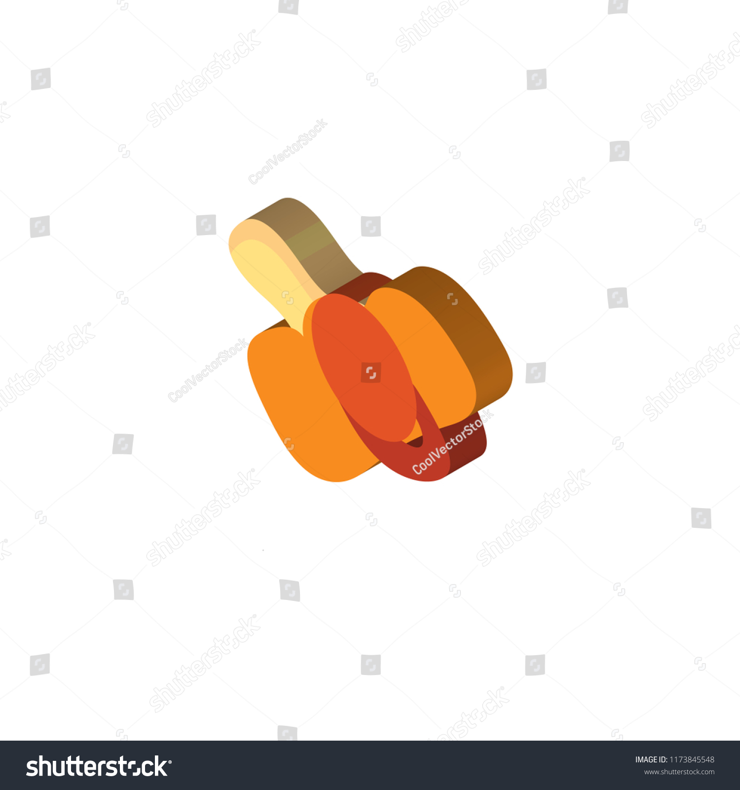 Pacifier Isometric Left Top View 3d Stock Vector (Royalty Free ...