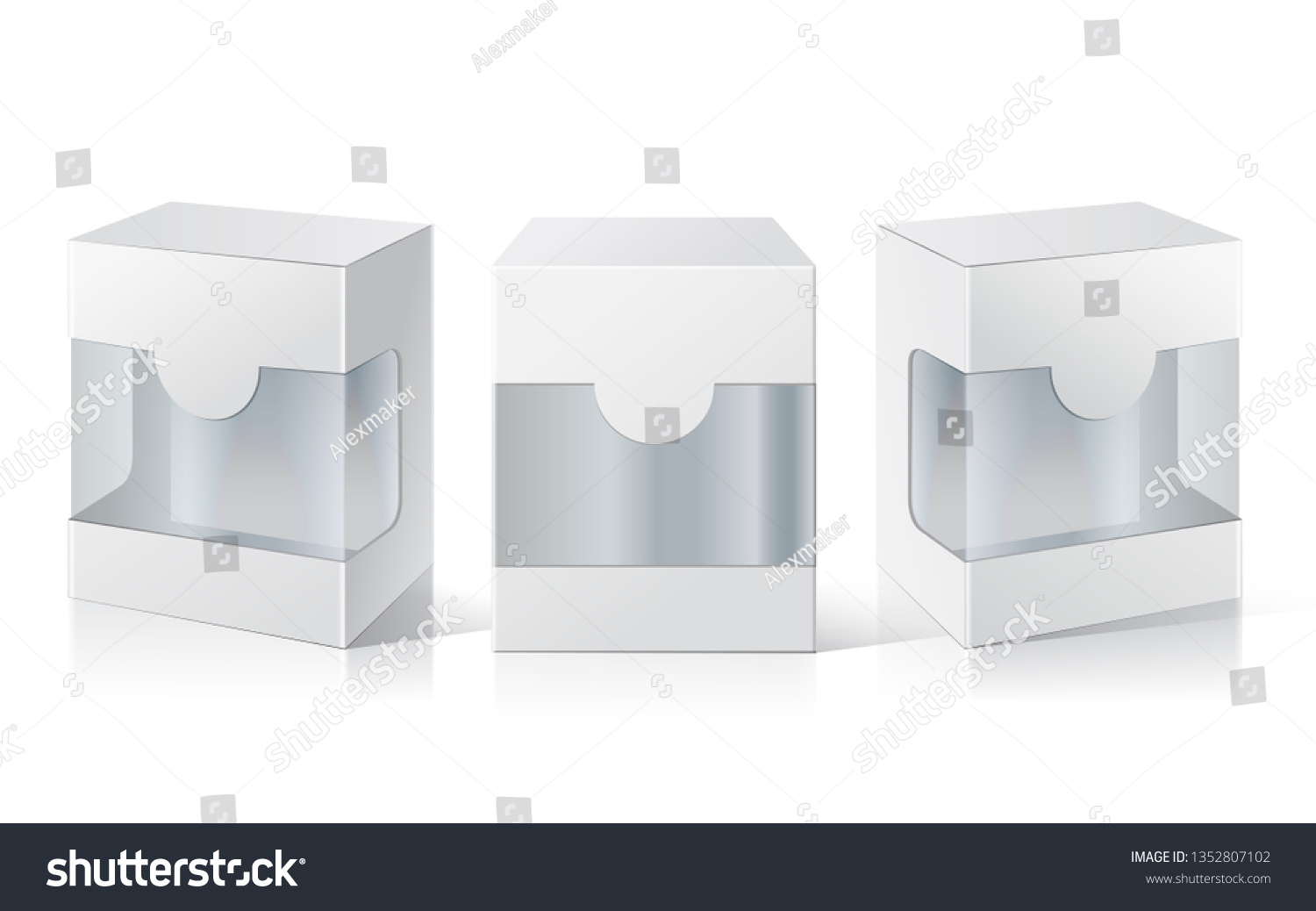 Package Box Three Different Positions Product Stock Vector (Royalty ...