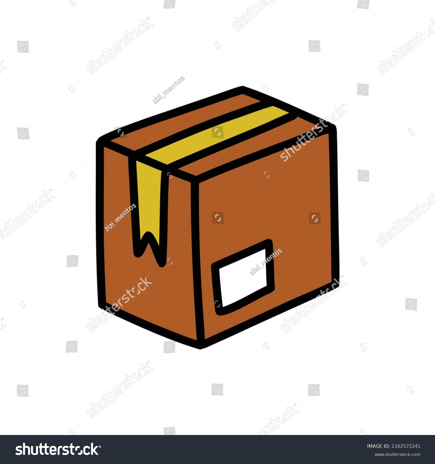 Package Doodle Icon Vector Illustration Stock Vector (Royalty Free ...