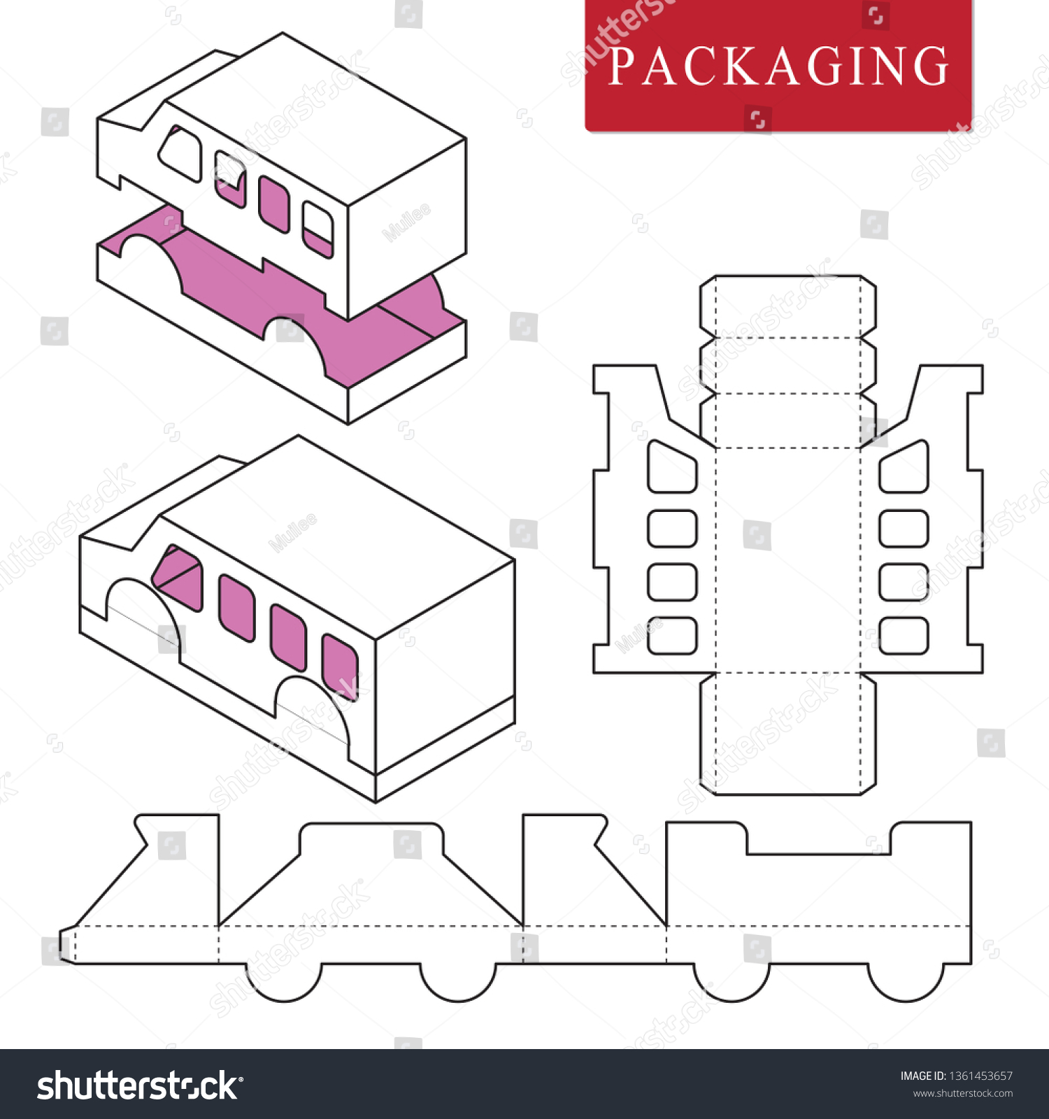 Package Template Transportation Concept: เวกเตอร์สต็อก (ปลอดค่า ...