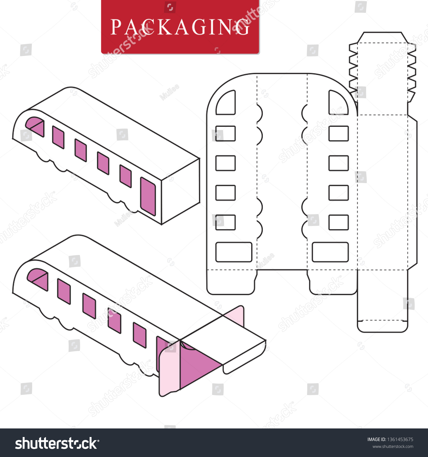 Package Template Transportation Concept: vector de stock (libre de ...