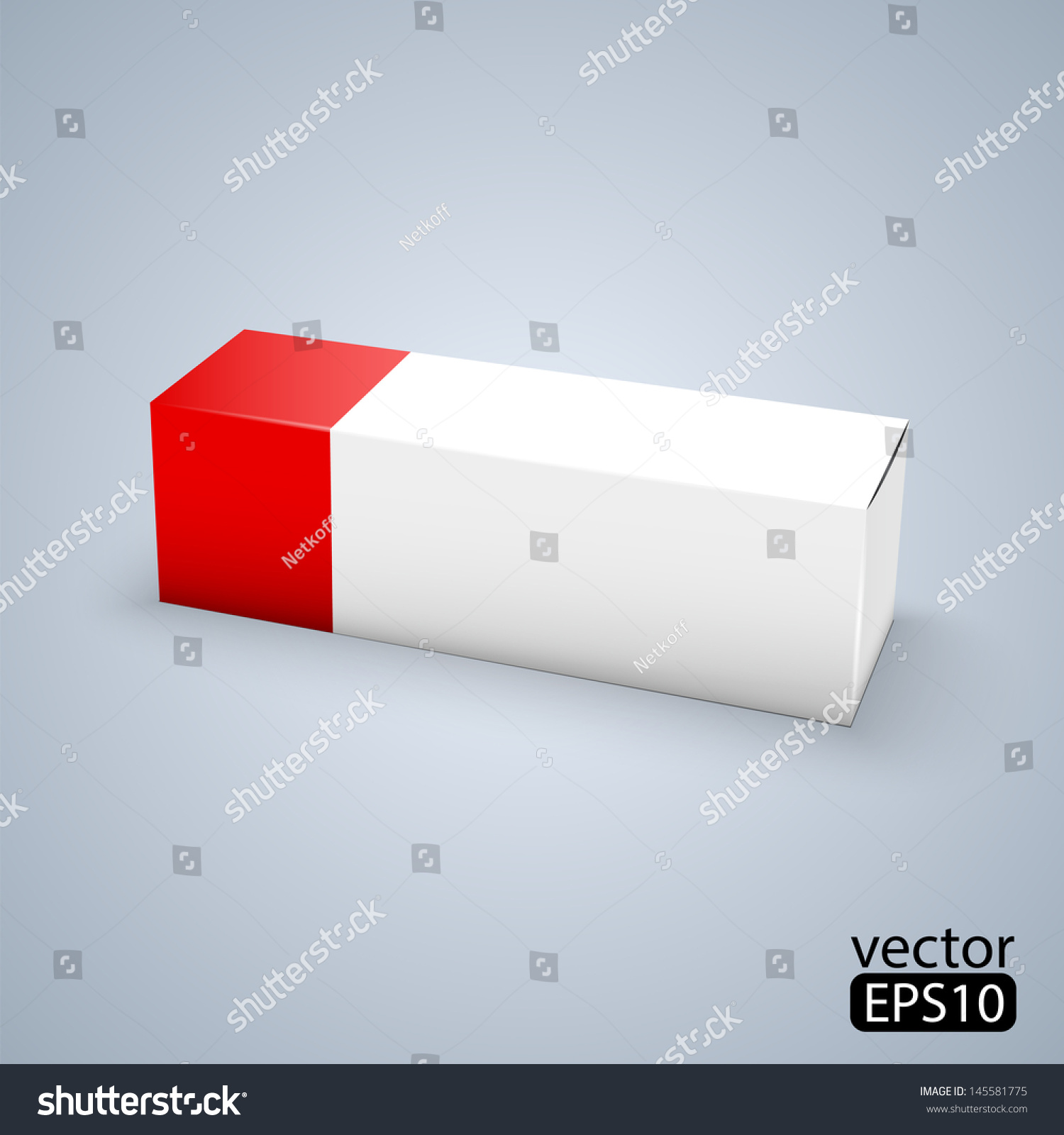 Package White Red Box Design Stock Vector (Royalty Free) 145581775 ...