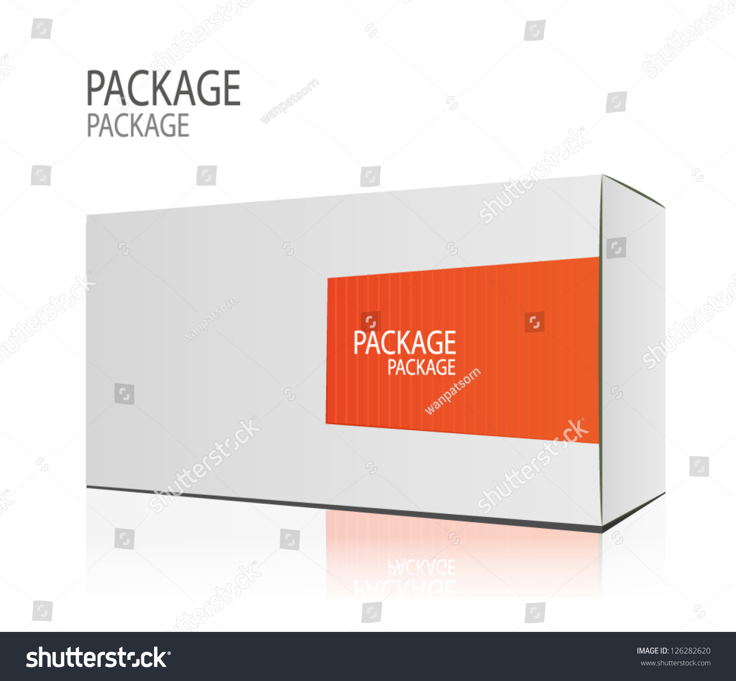 Package White Box Design 2, Vector Illustration - 126282620 : Shutterstock