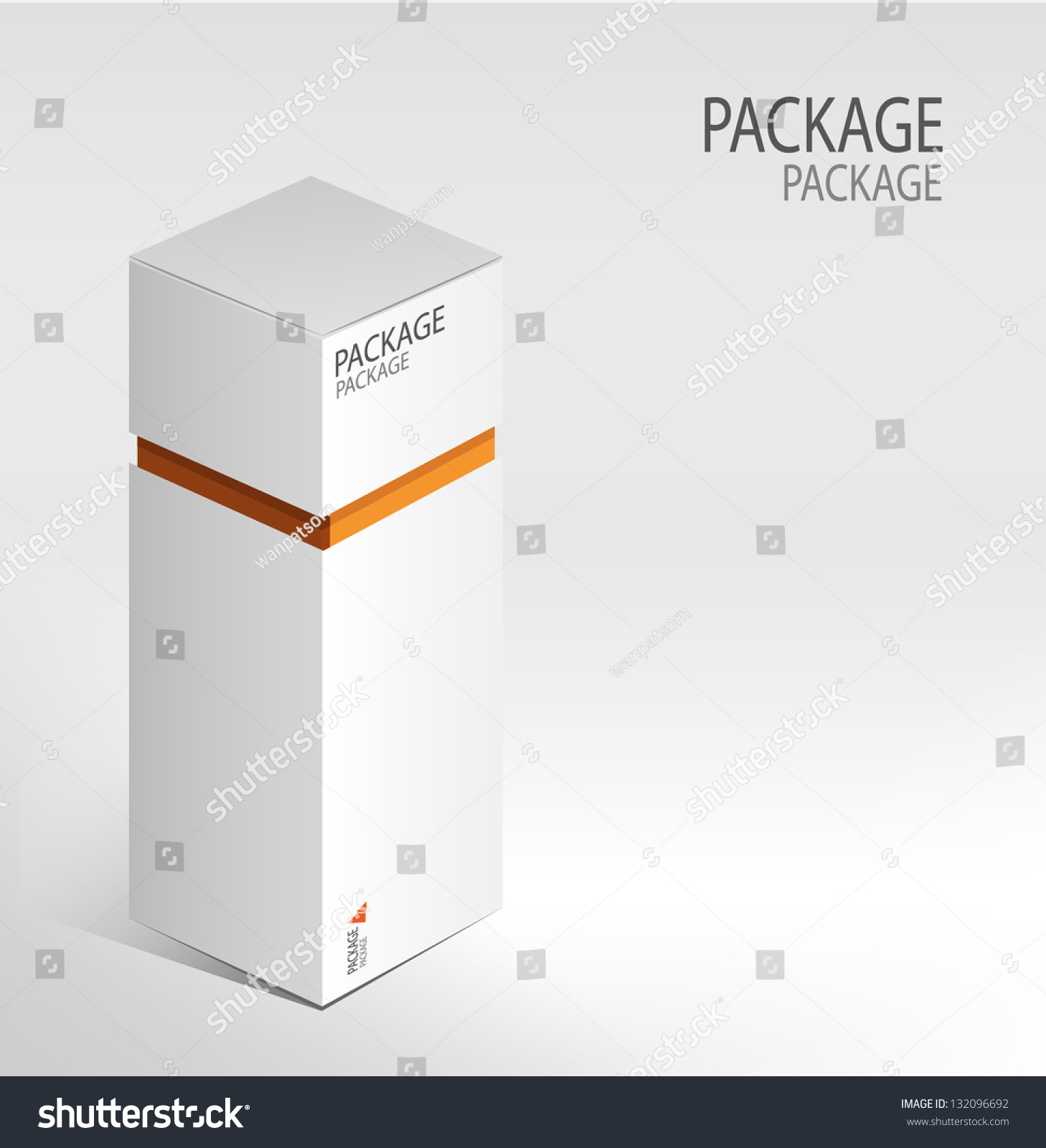 Package White Box Design 2 Vector Stock Vector 132096692 - Shutterstock