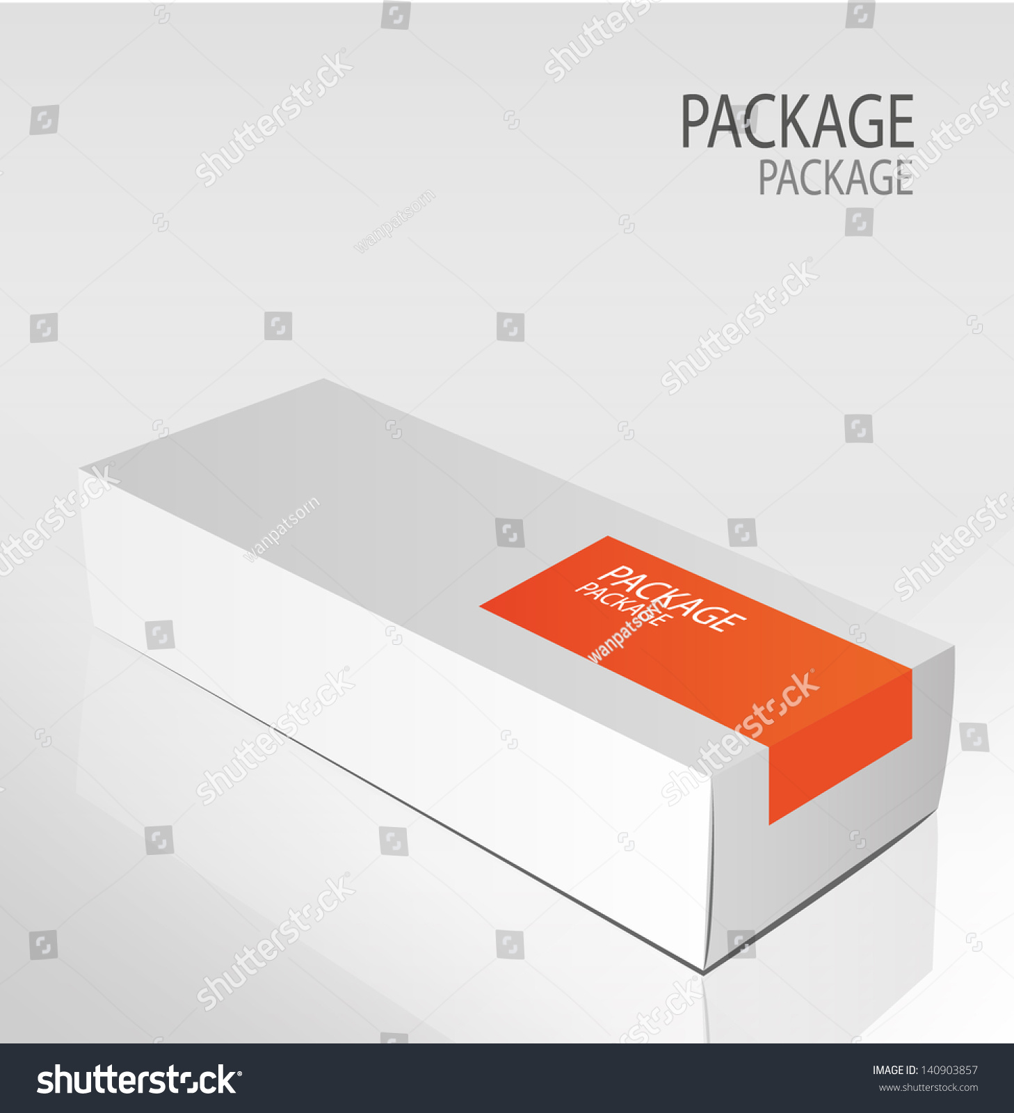 Package White Box Design 2 Vector Stock Vector (Royalty Free) 140903857