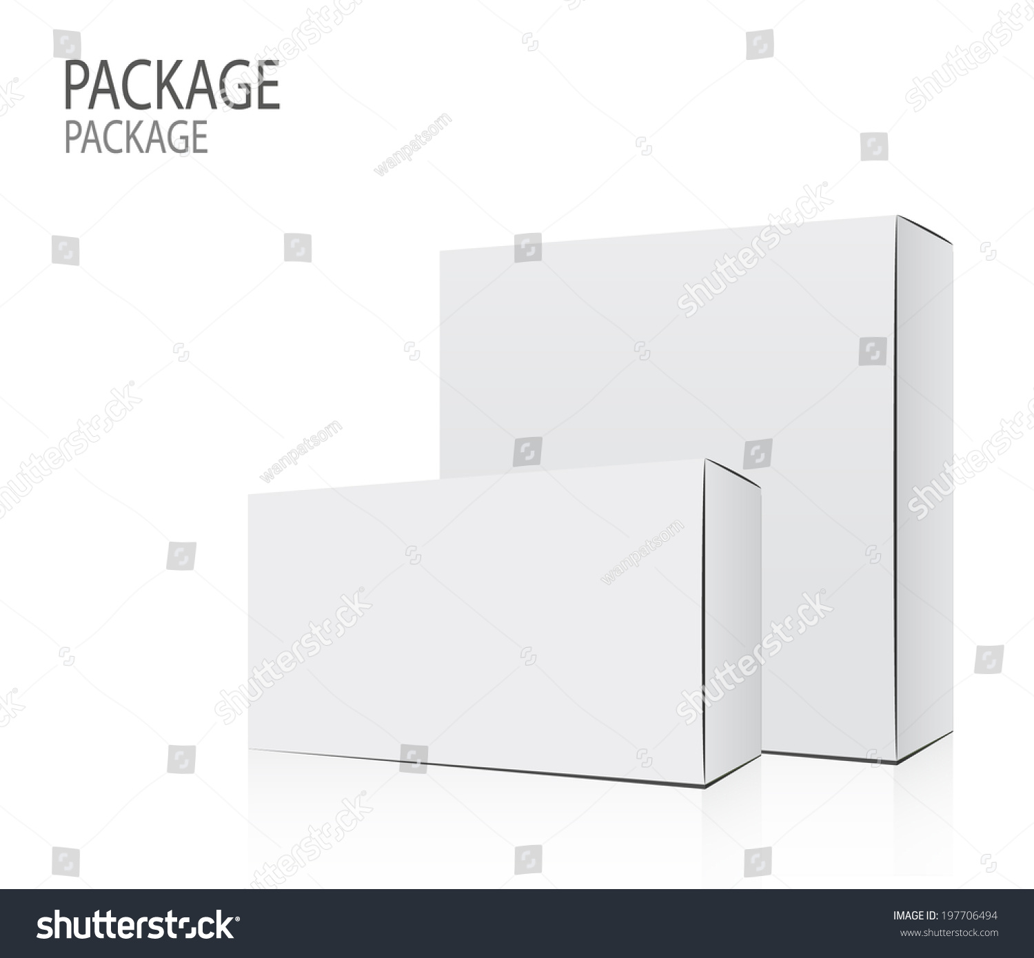 Package White Box Design 2 Vector Stock Vector (Royalty Free) 197706494