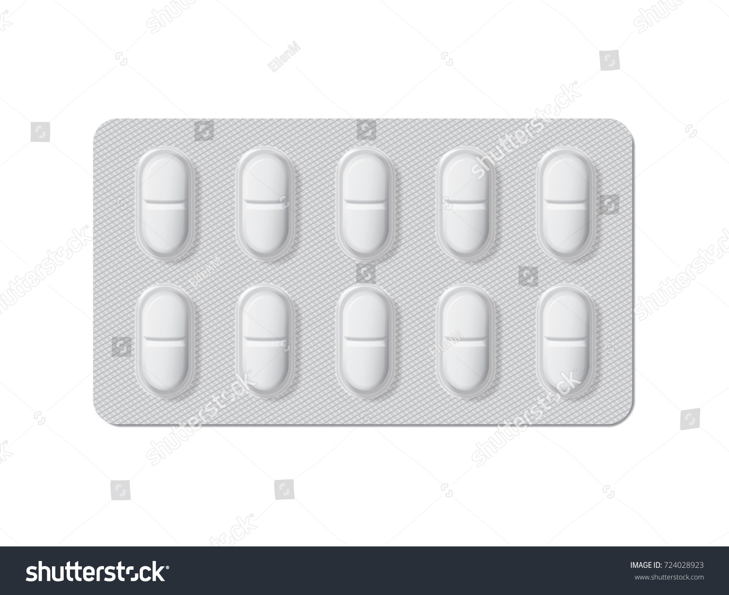 Package Tablets Medicines Mock Vector Template: เวกเตอร์สต็อก (ปลอดค่า ...