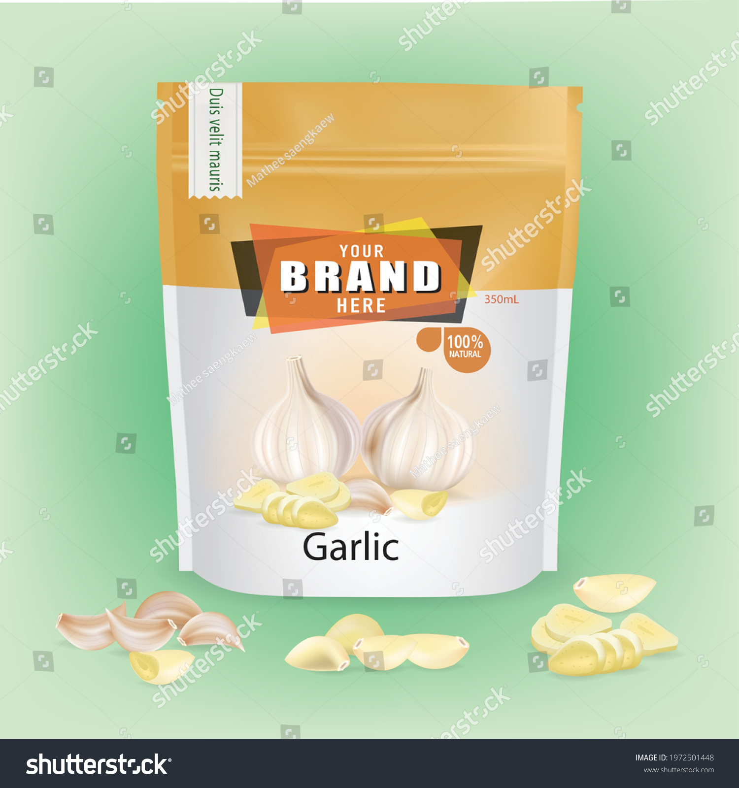 Packaged Garlic Headillustration Vector Stock Vector (Royalty Free ...