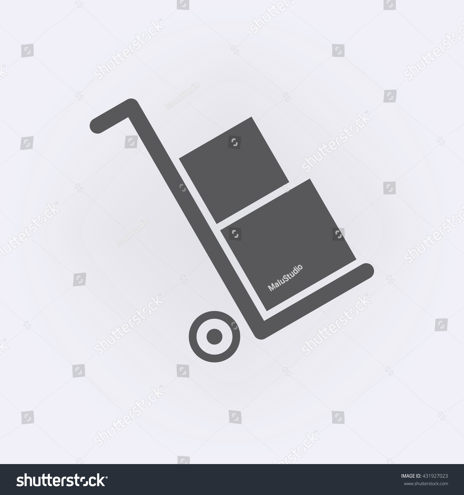 Packages Carrying Icon Vector Illustration Stock Vector (Royalty Free ...